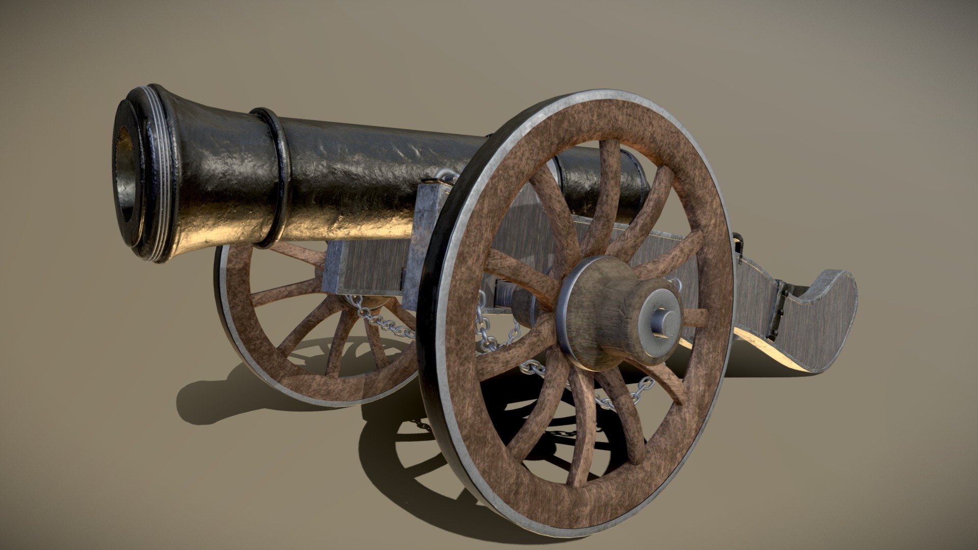Old Artillery Gun - Download Free 3D model by BonchBryBonch [551768d ...