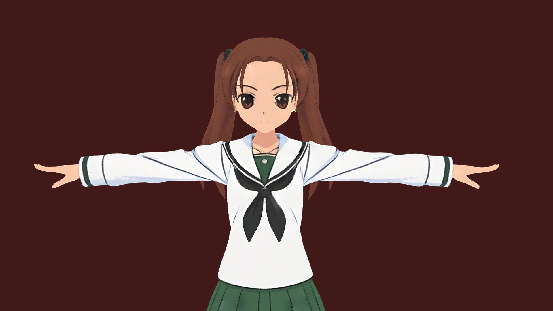 Anzu Kadotani - Girls und Panzer (Gerado por IA) - Download Free 3D ...