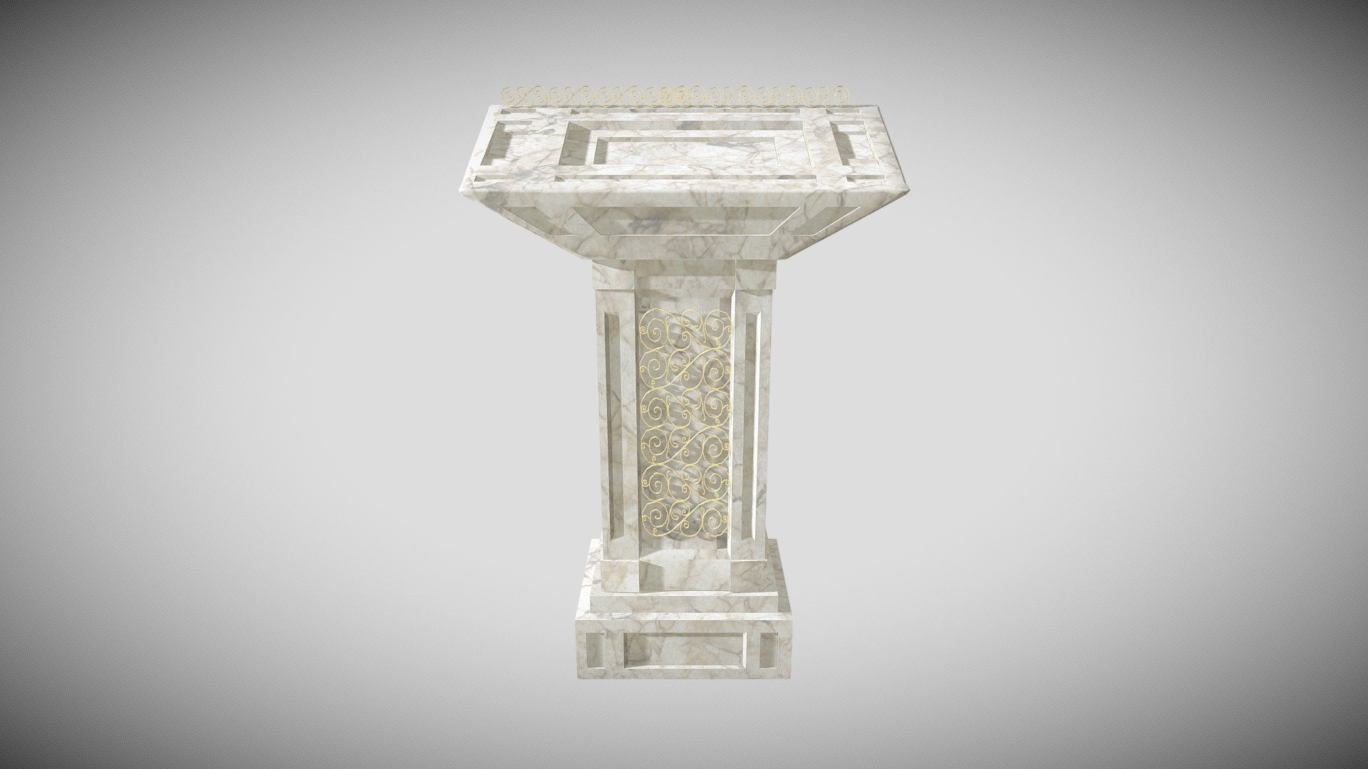Marble Pulpit - 3D model by corieileen [551bd35] - Sketchfab