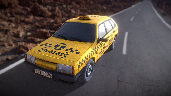 Taxi-car 3D models - Sketchfab