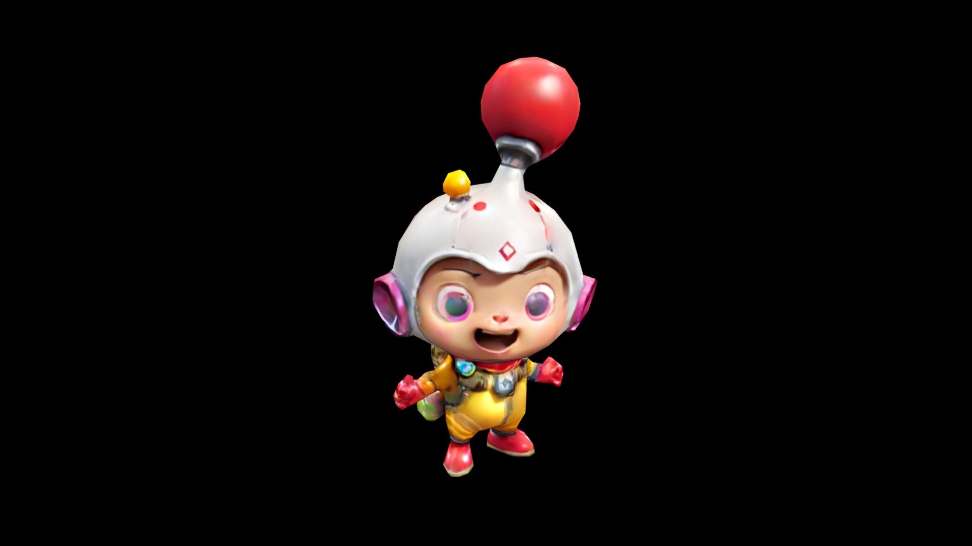 "Excited Chibi with Big Red Balloon" - Download Free 3D model by klrxyz ...