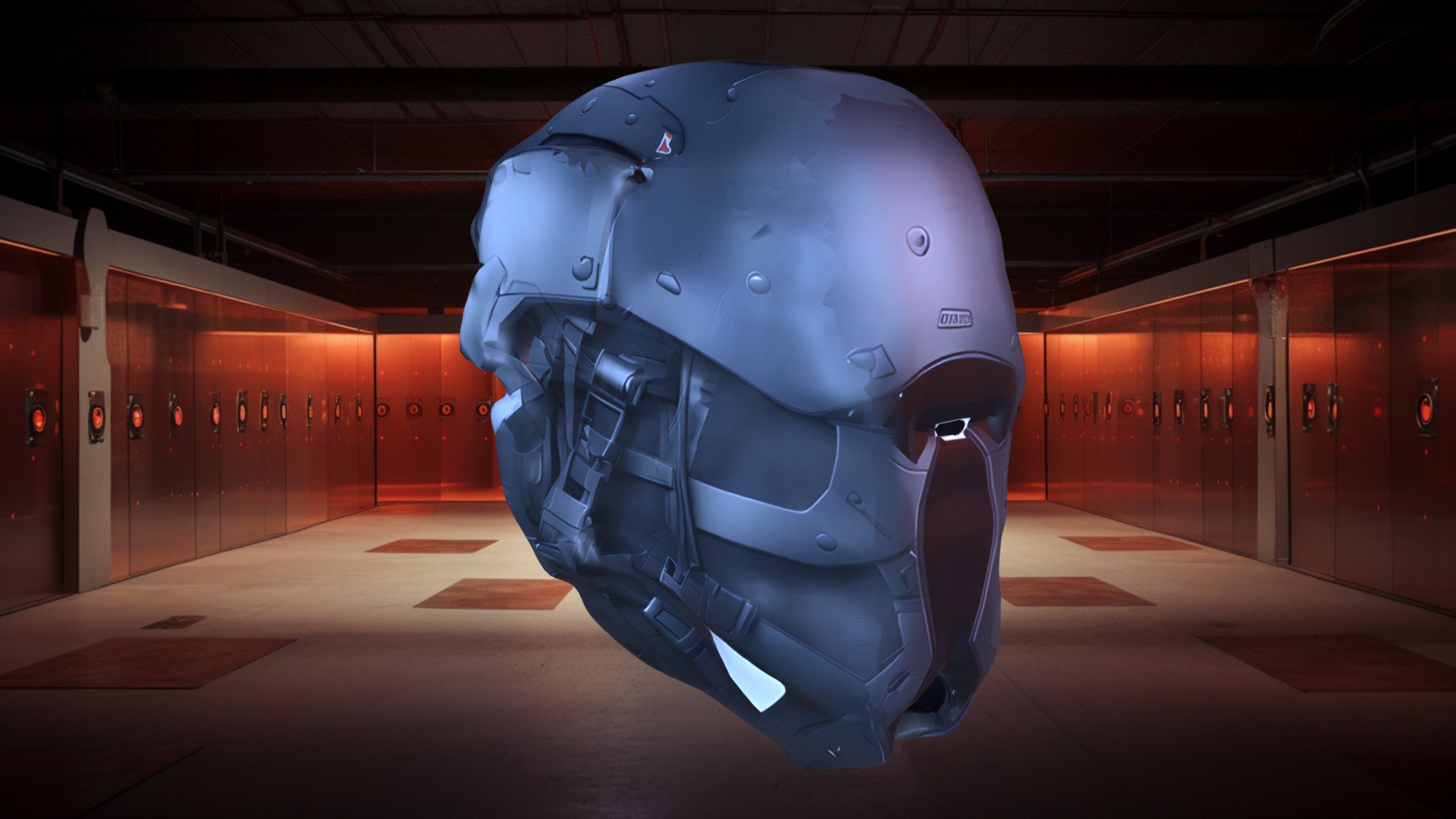 AI Generated 3D - Ballistic Mask and Helmet 2 - Download Free 3D model ...