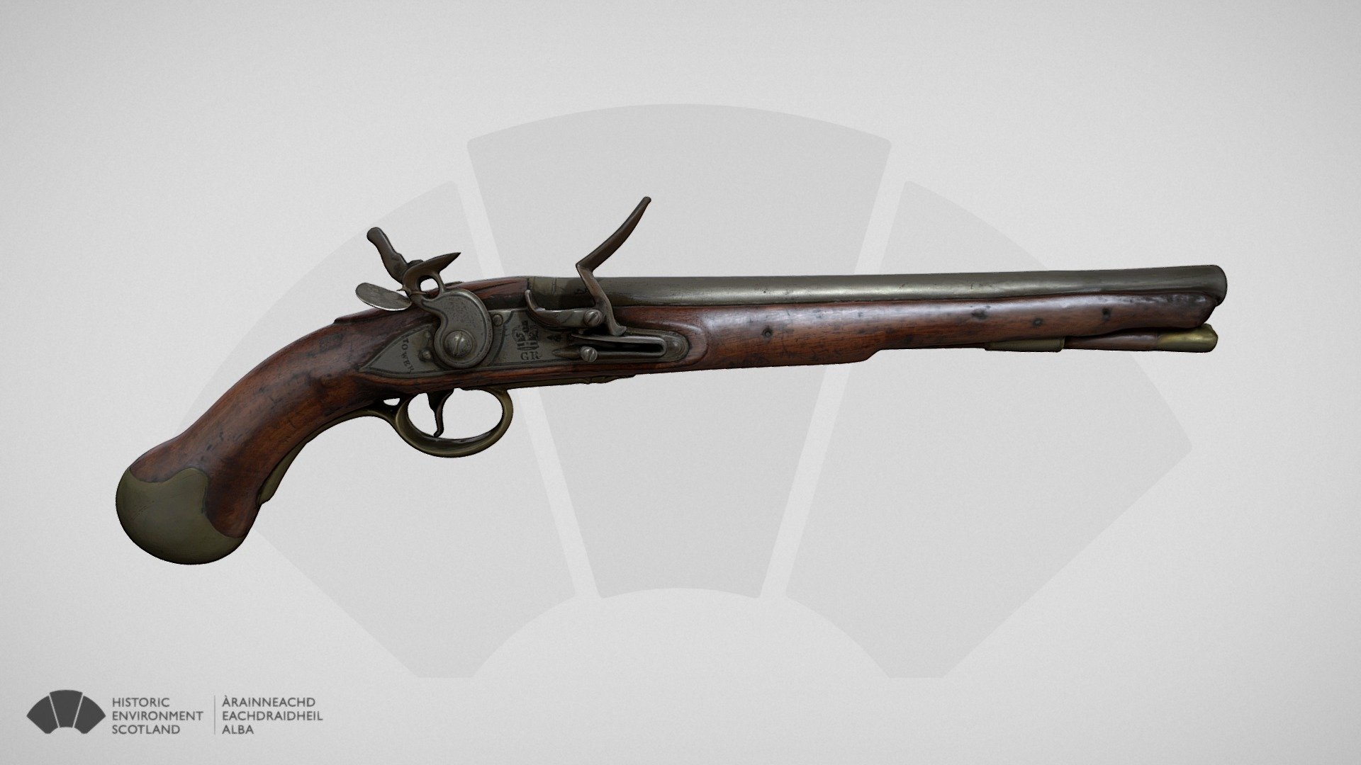Flintlock Sea Service Pistol, Edinburgh Castle - 3D model by Historic Environment Scotland ...