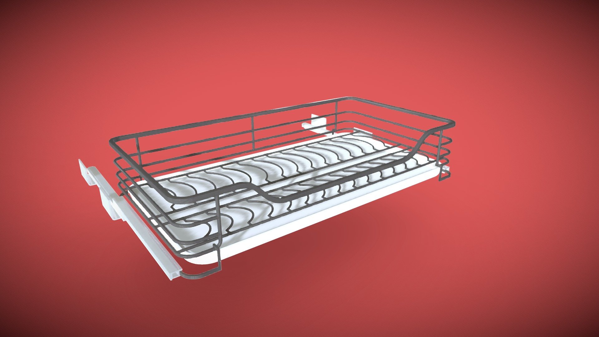 橱柜伸缩餐盘托 - Pull-out cabinet plate rack. - Download Free 3D model by MrdT ...