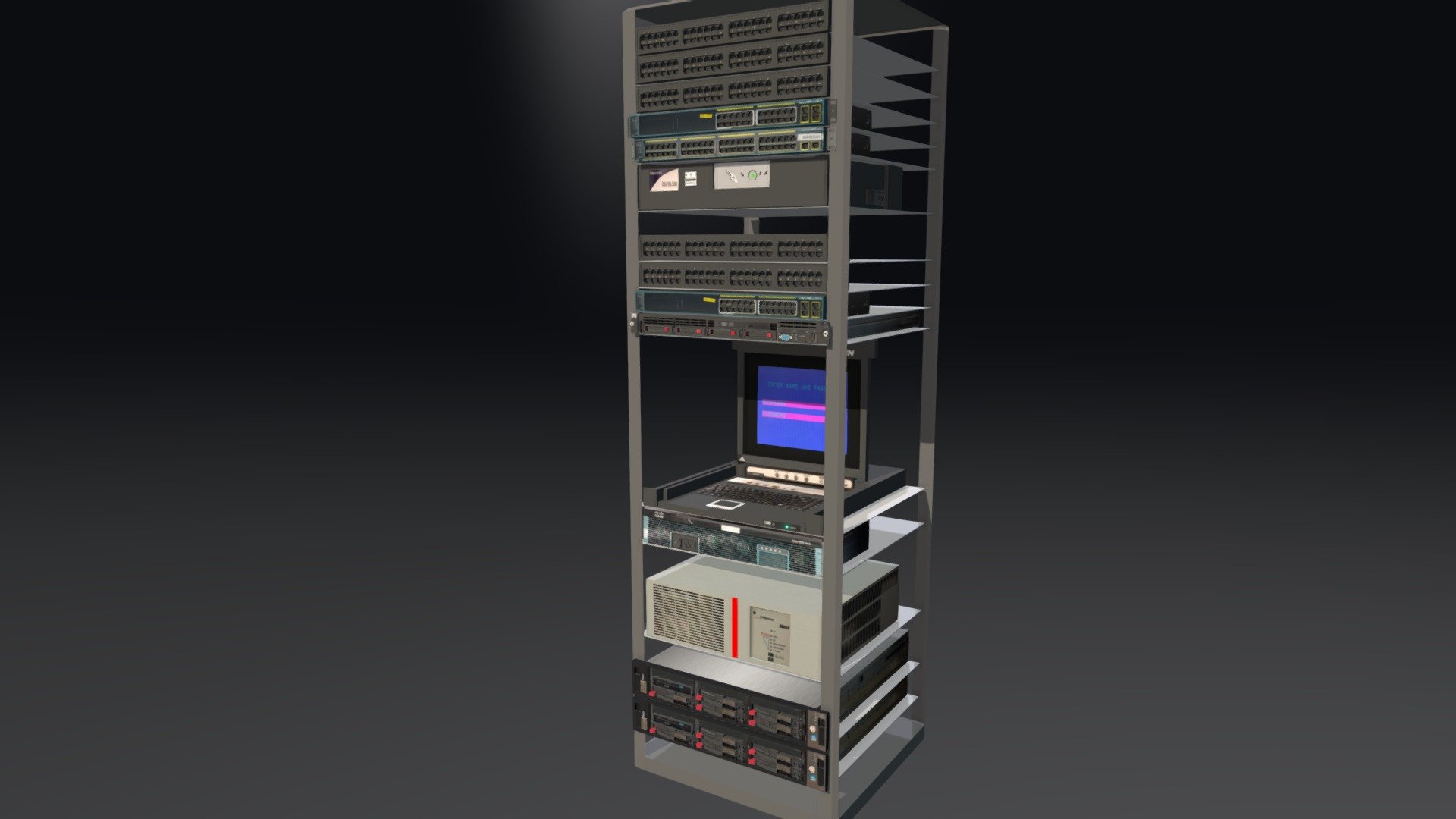 Server Cabinet test - Argos - Download Free 3D model by gav.grant ...