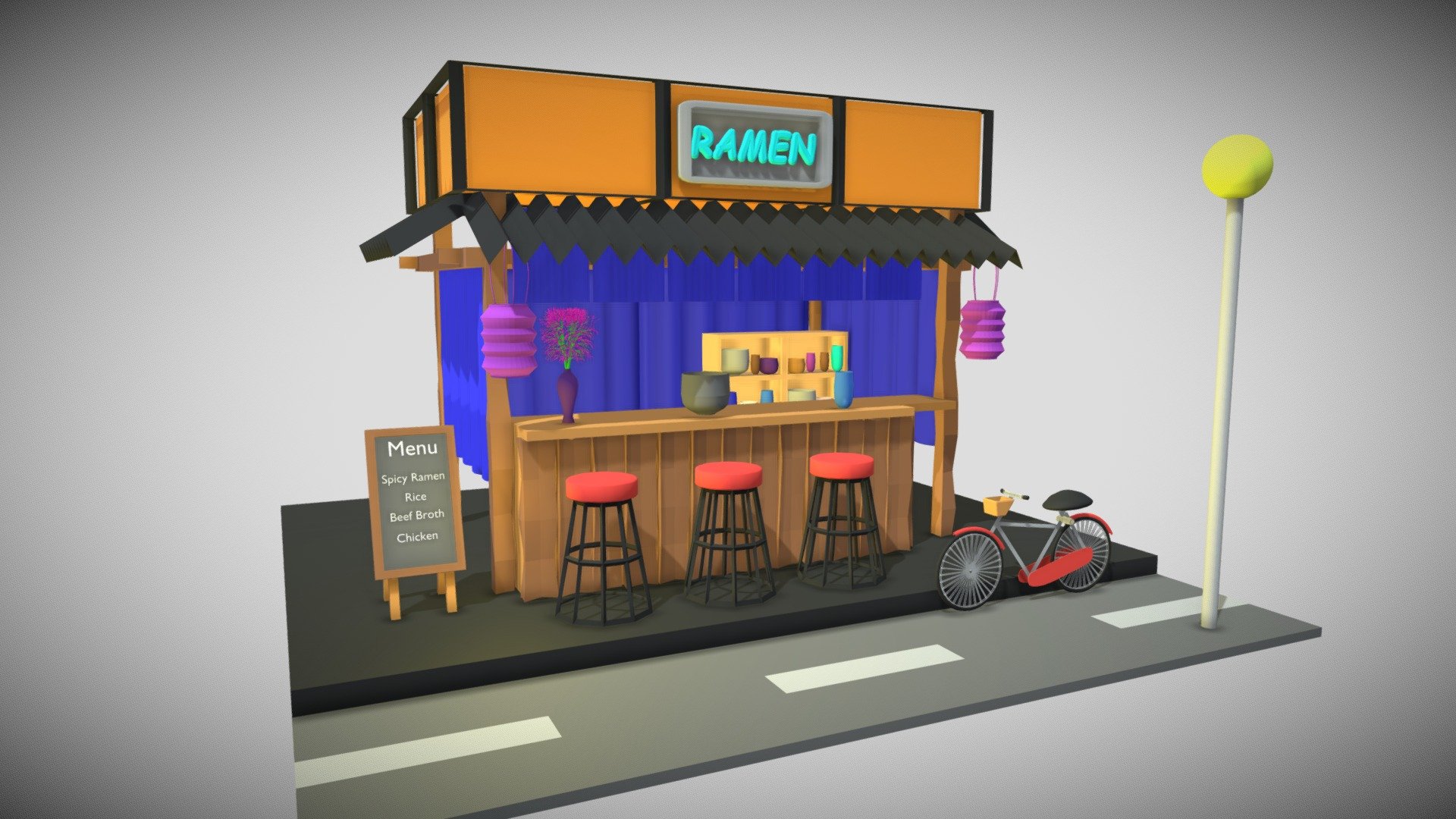 Ramen Shop - 3D model by Rym_Hamdy (@rimehamdi75) [553a18e] - Sketchfab