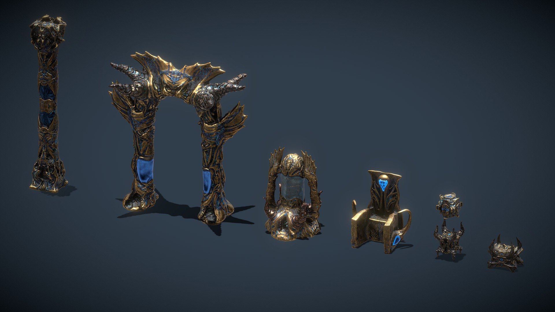 Lovecraftnian temple asset pack - Buy Royalty Free 3D model by Wilhelm ...