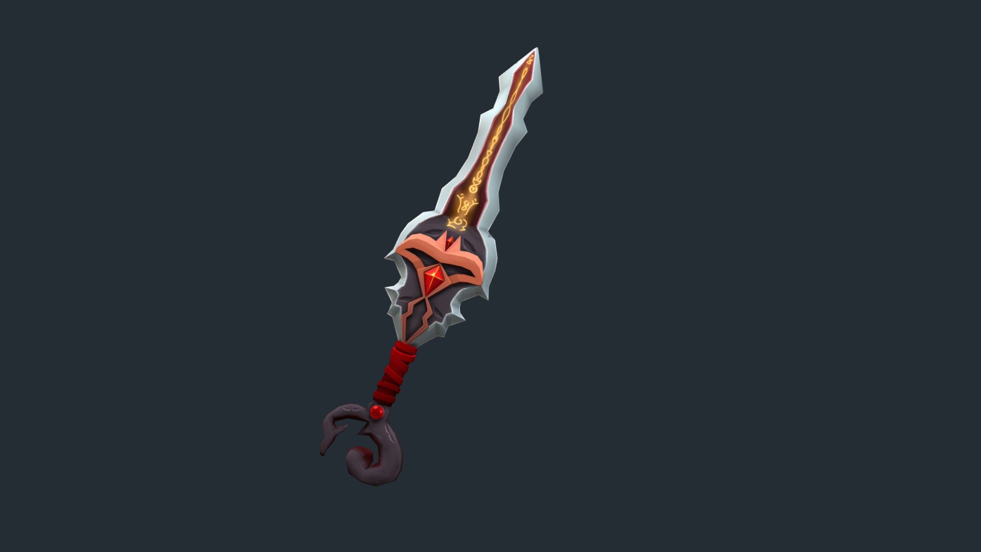 Handpainted Weapon - WOW Fantasy Style - 3D model by Niyura [553c9e9 ...