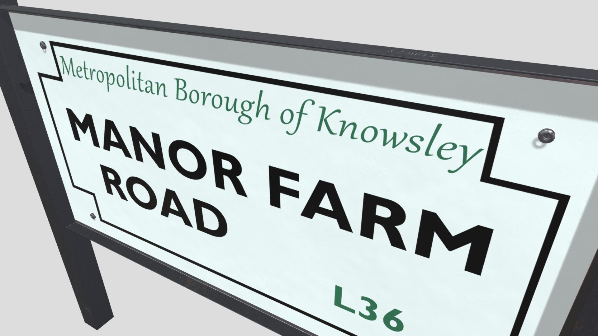 (CONCEPT) Manor Farm Road sign, Huyton - 3D model by CameronMunro ...