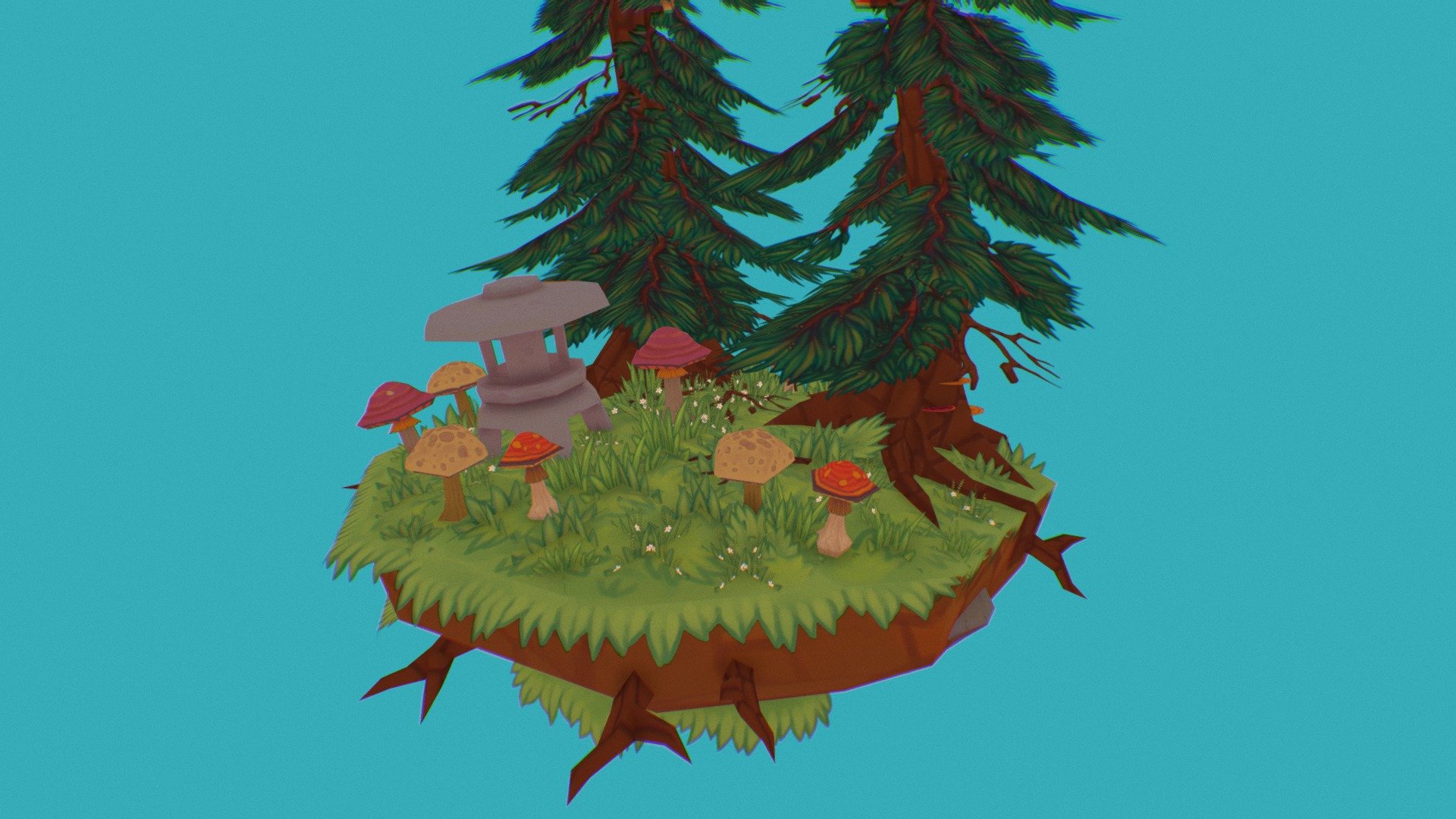 Handpainted Forest Diorama - Download Free 3D model by spookysaph ...