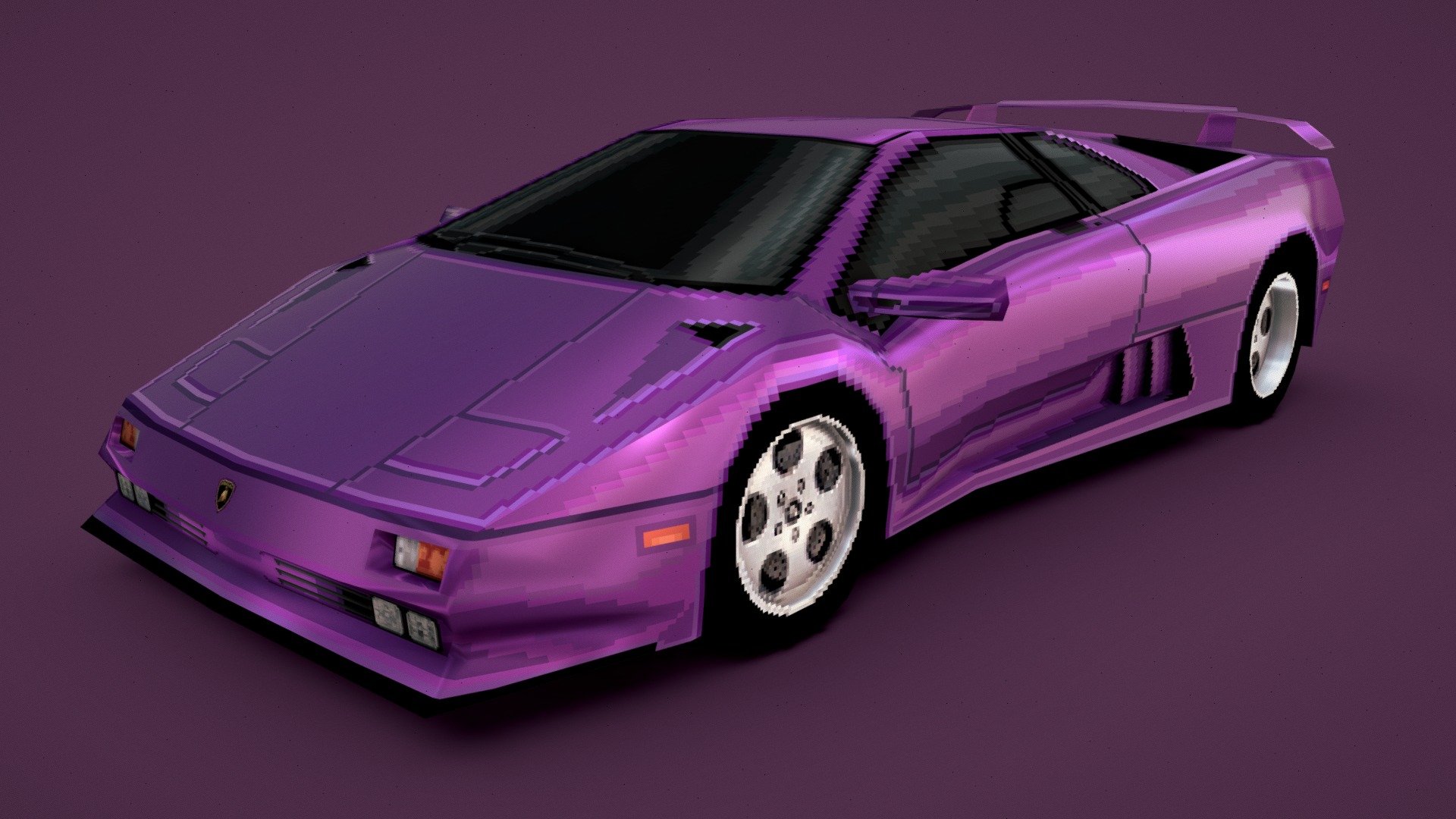 1994 Lamborghini Diablo SE30 (PS1 Low-poly) - 3D model by lowpolydebik ...
