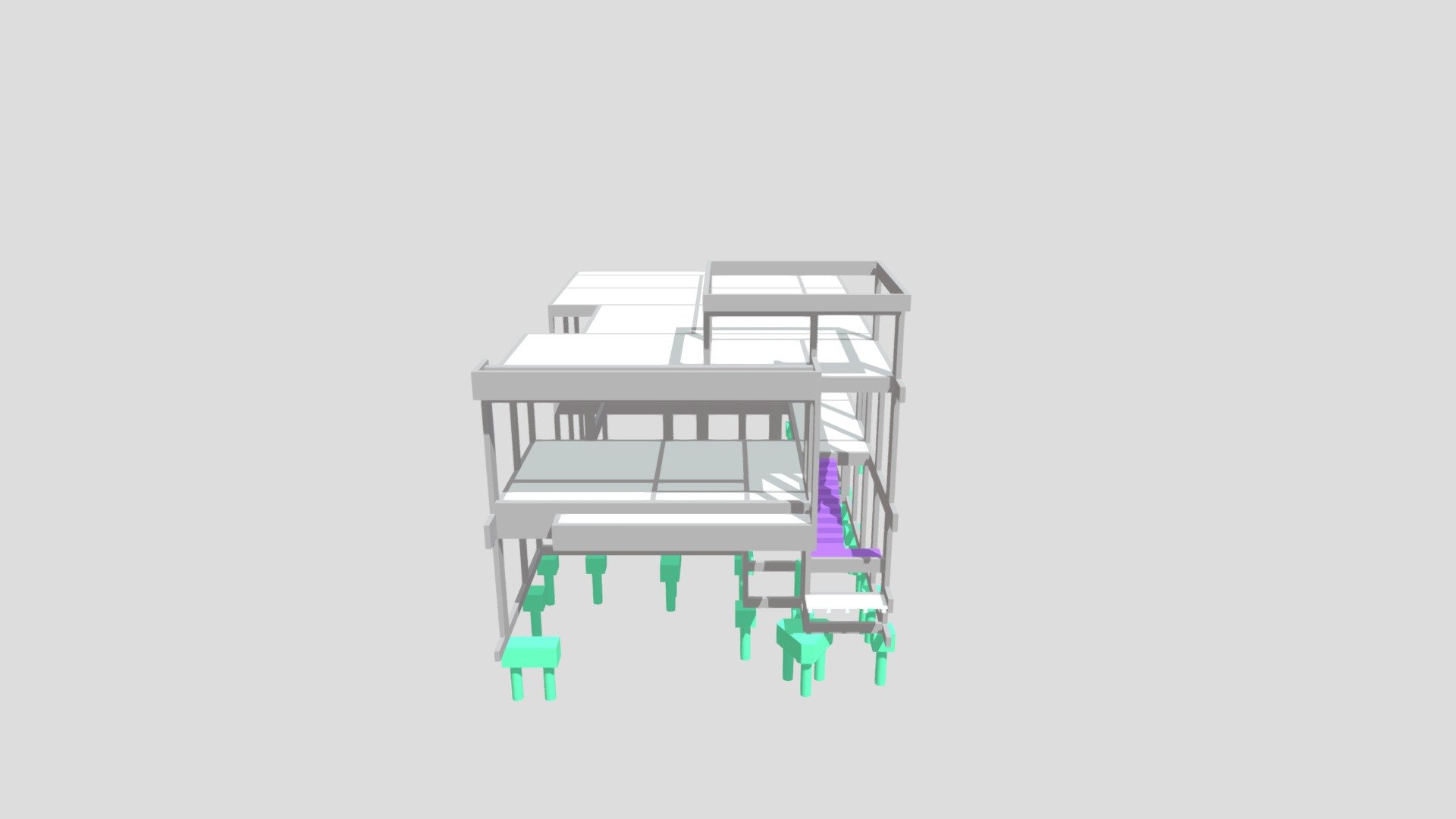 Proj. Estrutural de Sobrado em Concreto Armado - 3D model by Willnt ...