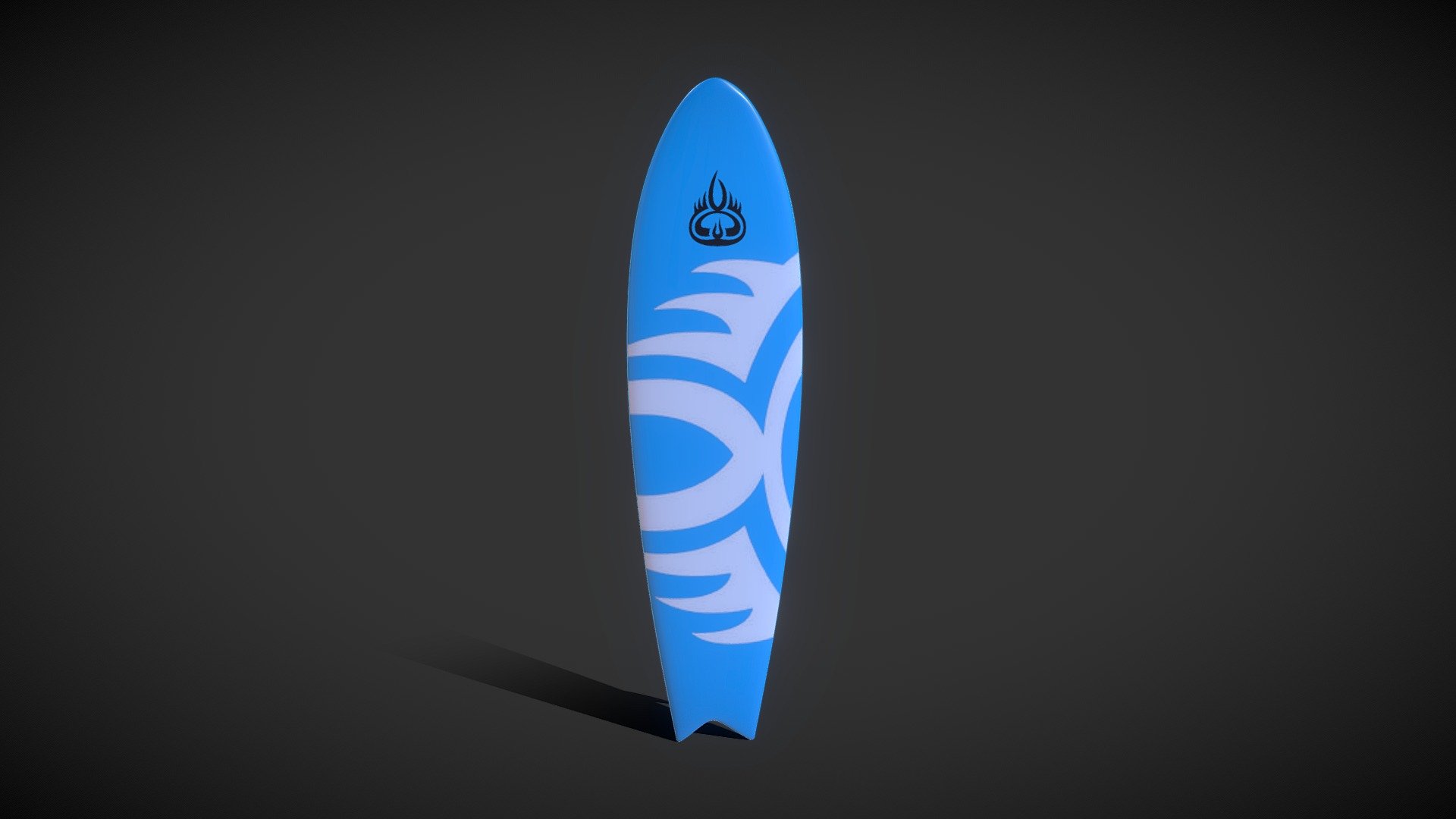 Fish Blue Surfboard - 3D model by Zuncho Multimedia (@zunchomultimedia ...
