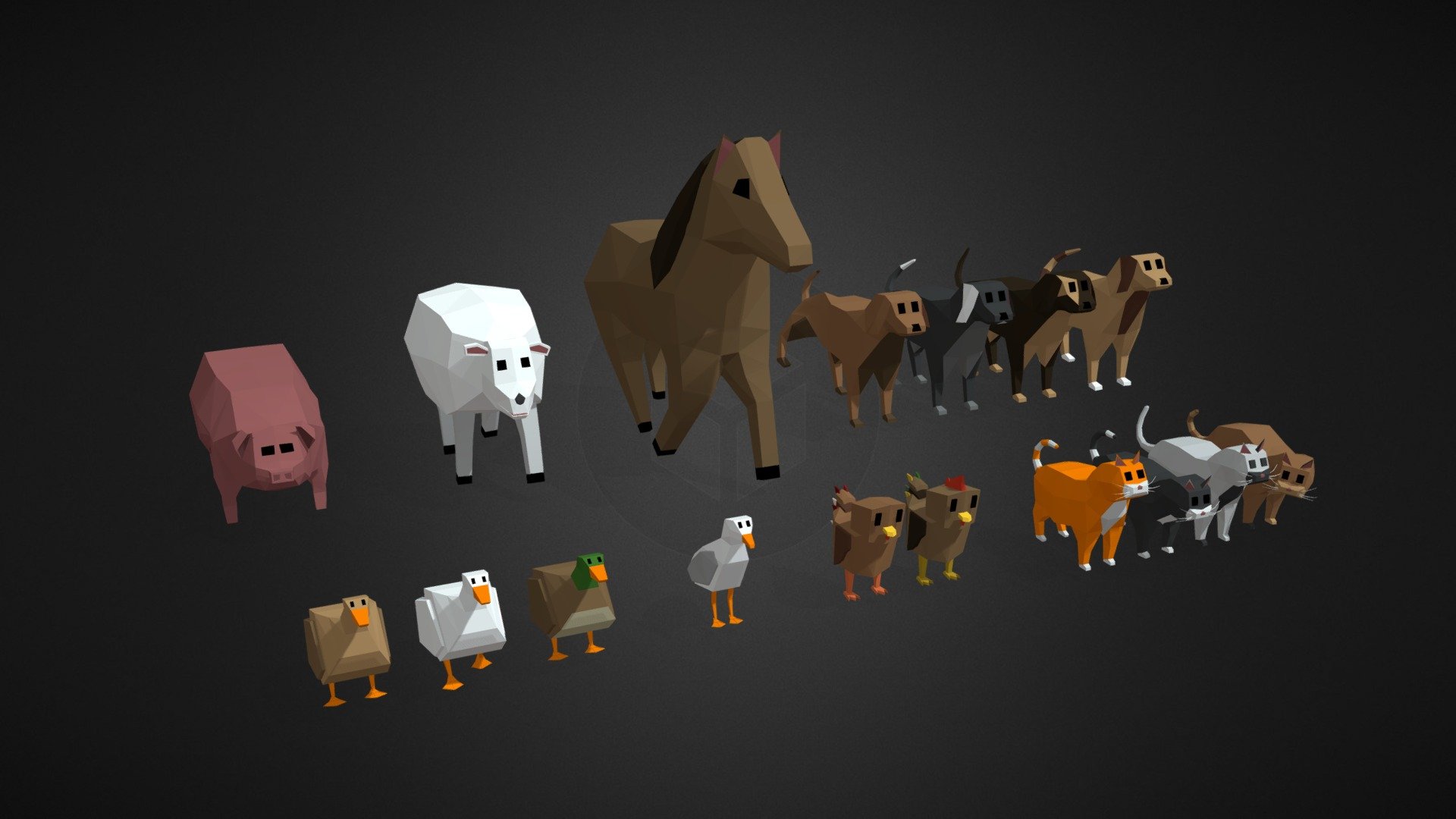 Low poly animal pack (+animations) - Buy Royalty Free 3D model by The ...