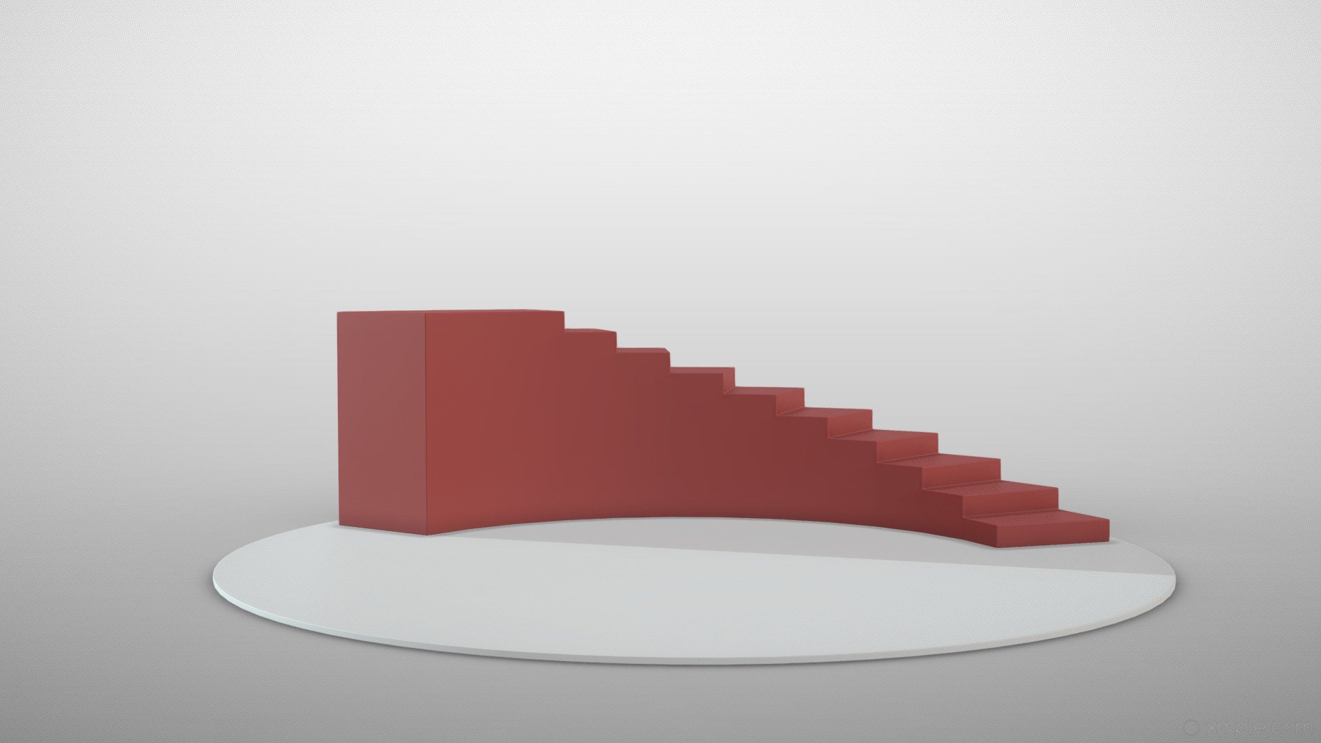 ShowRoom - Red Stairs - Buy Royalty Free 3D model by Prefixa [5556bad ...