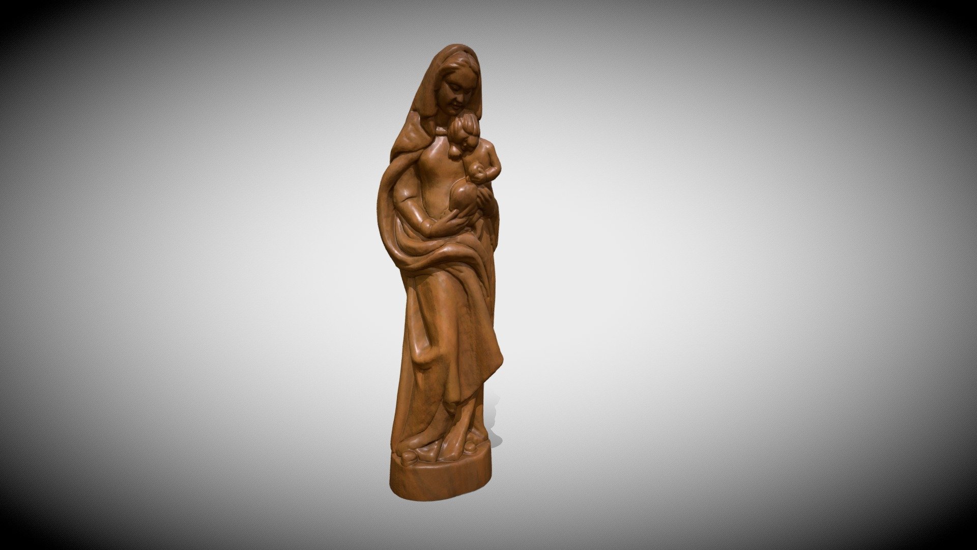 MARIA WOODEN STATUE - 3D model by majme [55585c3] - Sketchfab