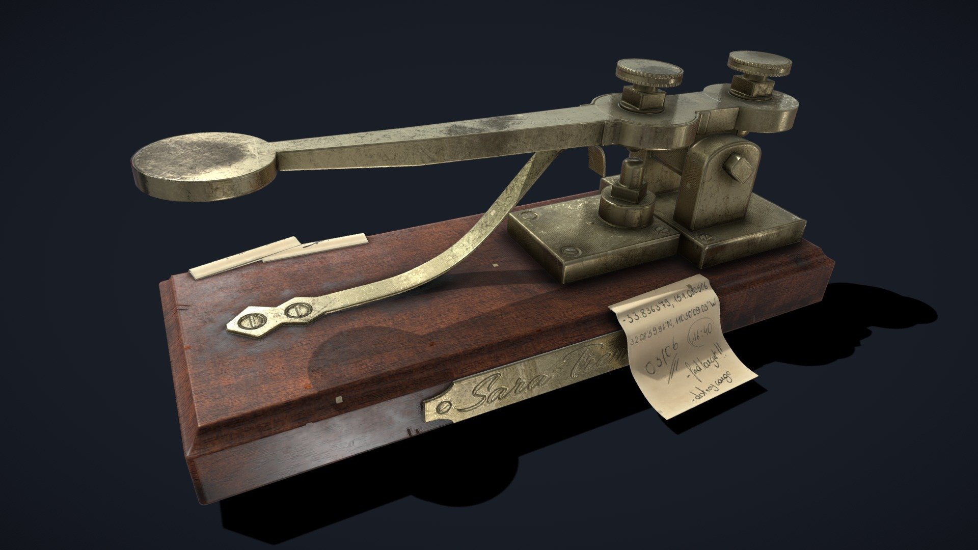 morse key telegraph - 3D model by SaraTremerie [555b939] - Sketchfab