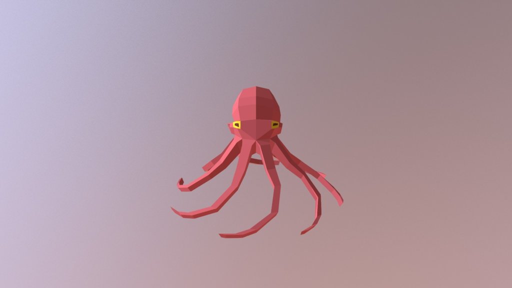 Squid Lowpoly - 3D model by liesbetsegaert [555c303] - Sketchfab
