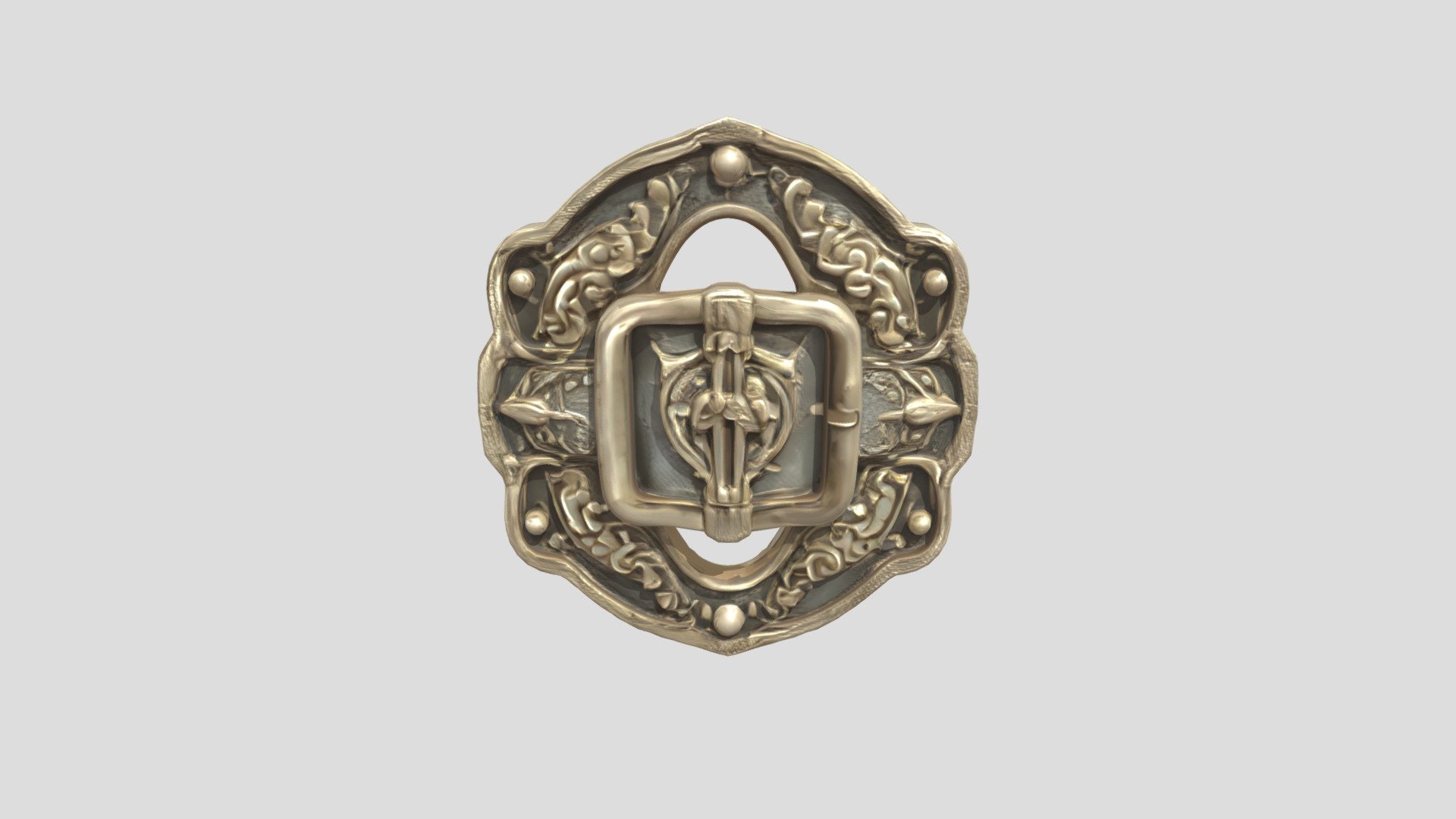 ornate antique belt buckle - 3D model by buer (@rapcirobot12) [555dc97 ...