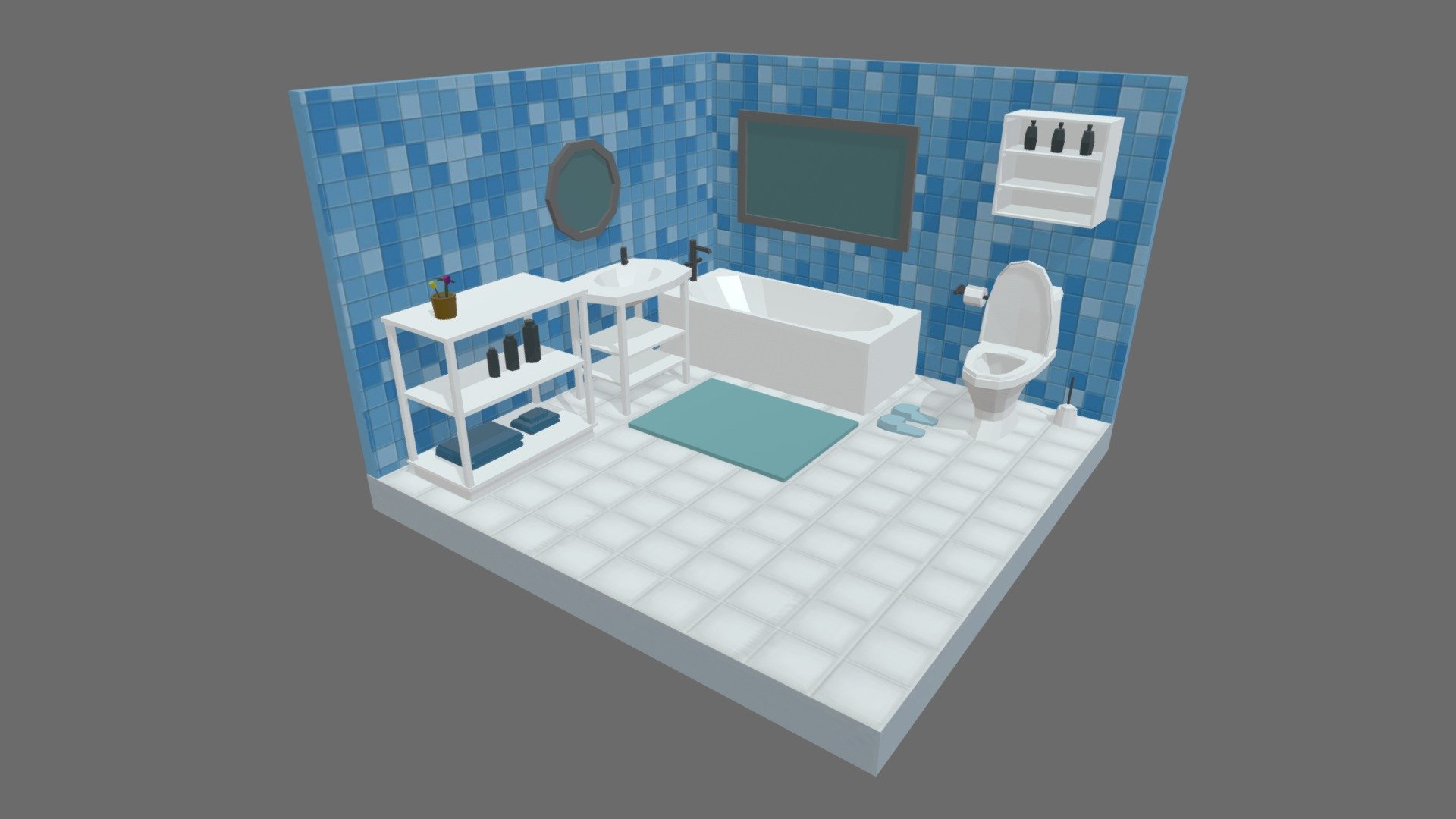 Low Poly Bathroom Pack 01 - Buy Royalty Free 3D model by ViperJr3D ...