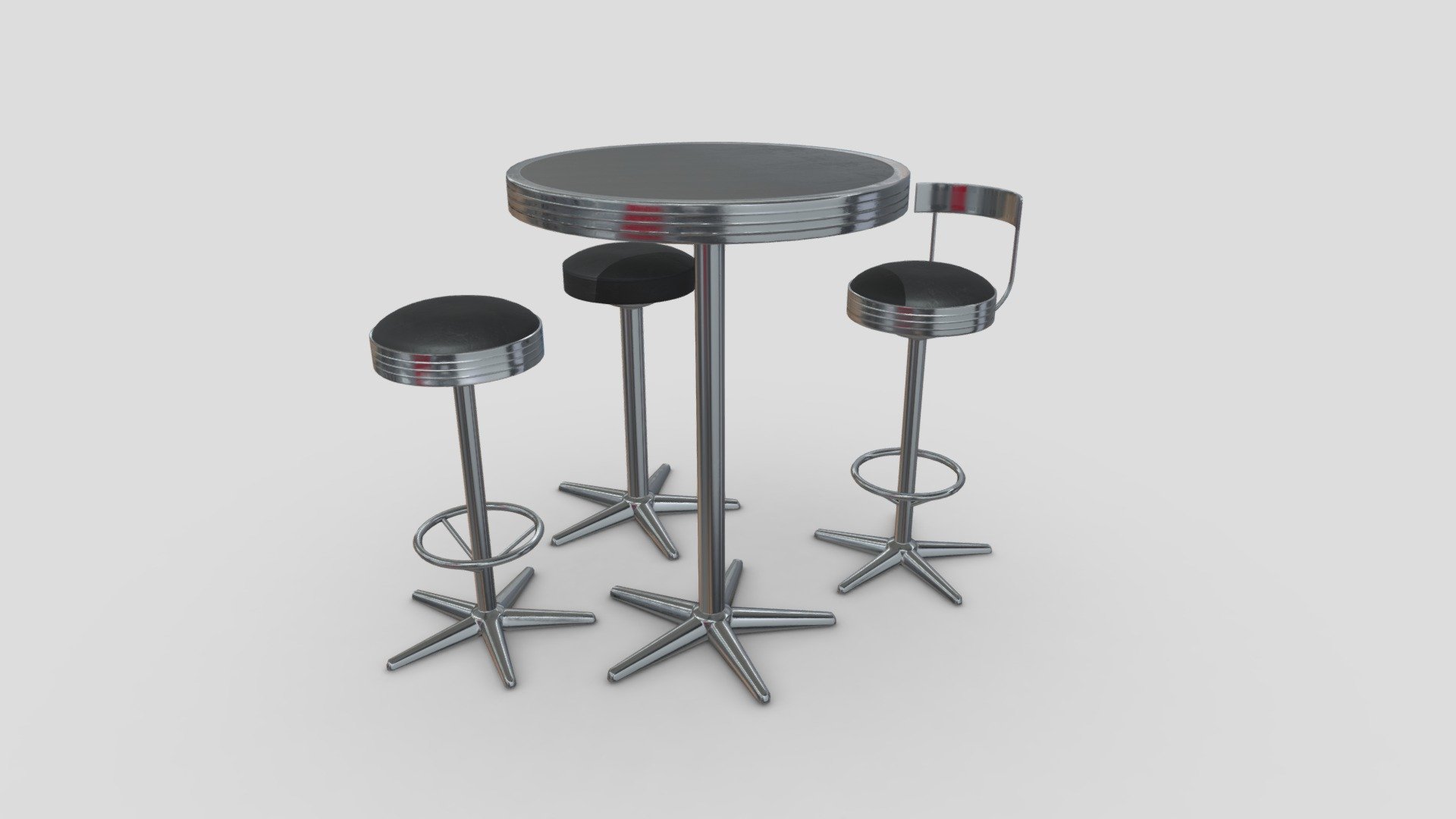 Bar Table With Stools - Buy Royalty Free 3D model by plaggy [5562e27 ...