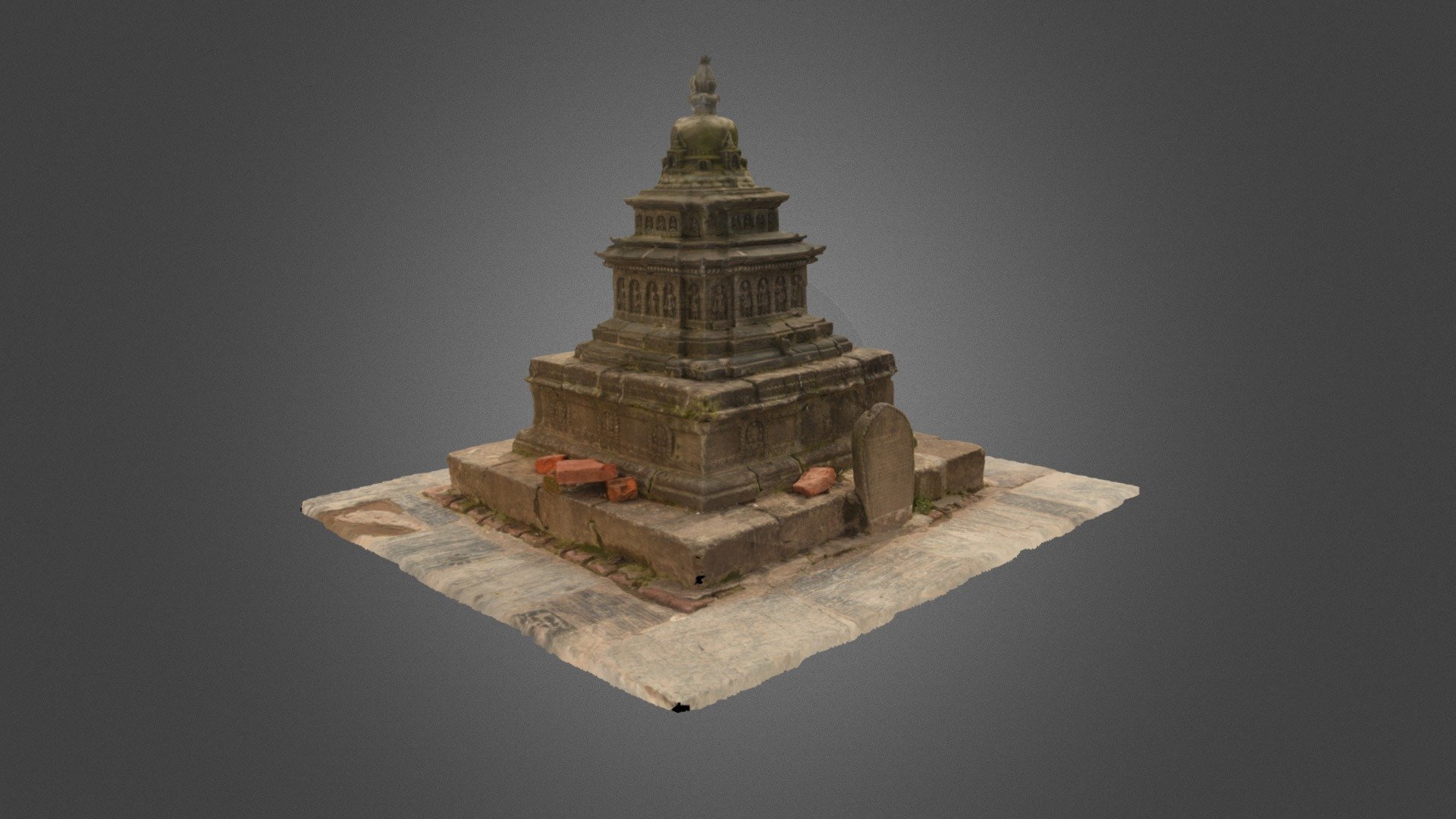 Small Chaitya at Swayambhunath - 3D model by Nepal Buddhism ...