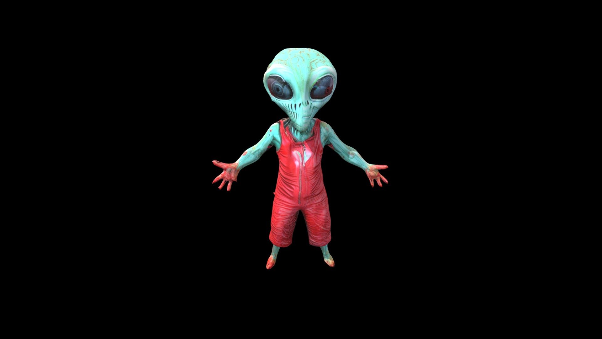 Full body Alien - 3D model by characterworld (@iamkaustubhb) [556a165 ...