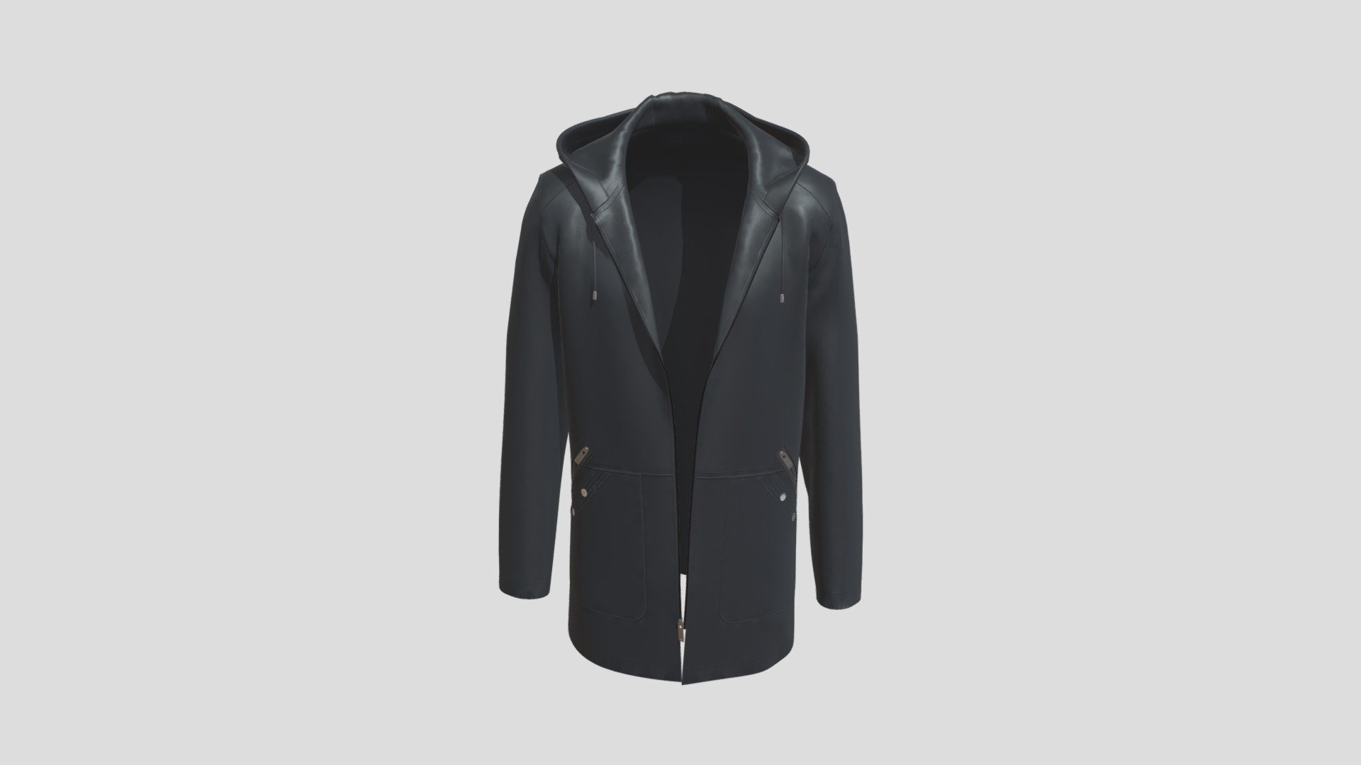 Hooded Zip-up Jacket 3 Unzipped - Buy Royalty Free 3D model by najdmie ...