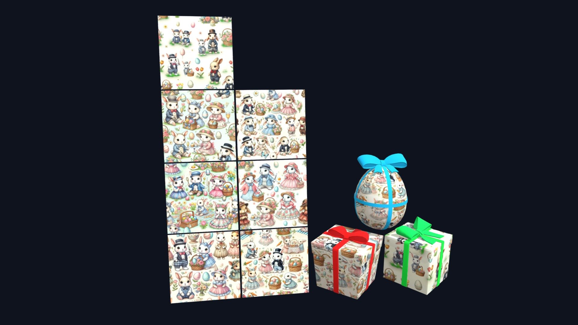 Easter Bunny Texture Pack - 3D model by lyrebirdstudio [556ccc3 ...