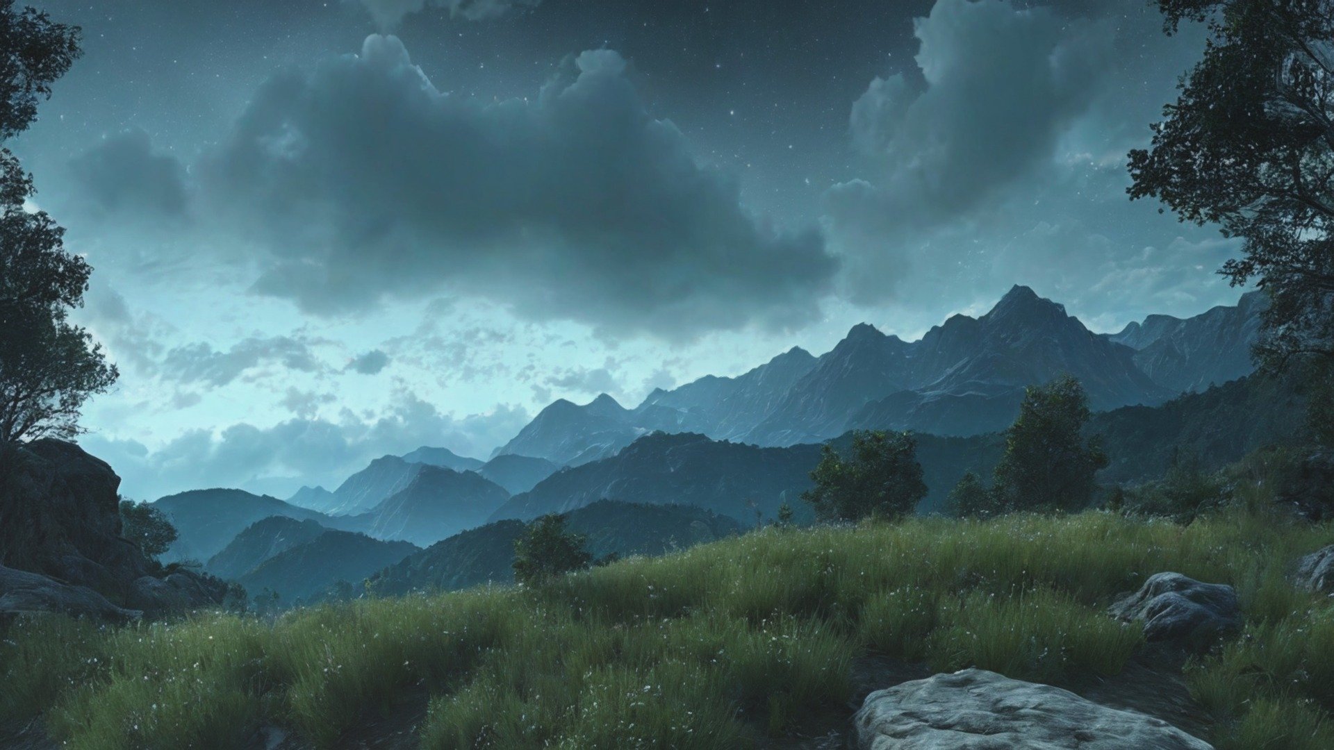 HDRI Night Time Skybox Landscape Panorama O - Buy Royalty Free 3D model ...