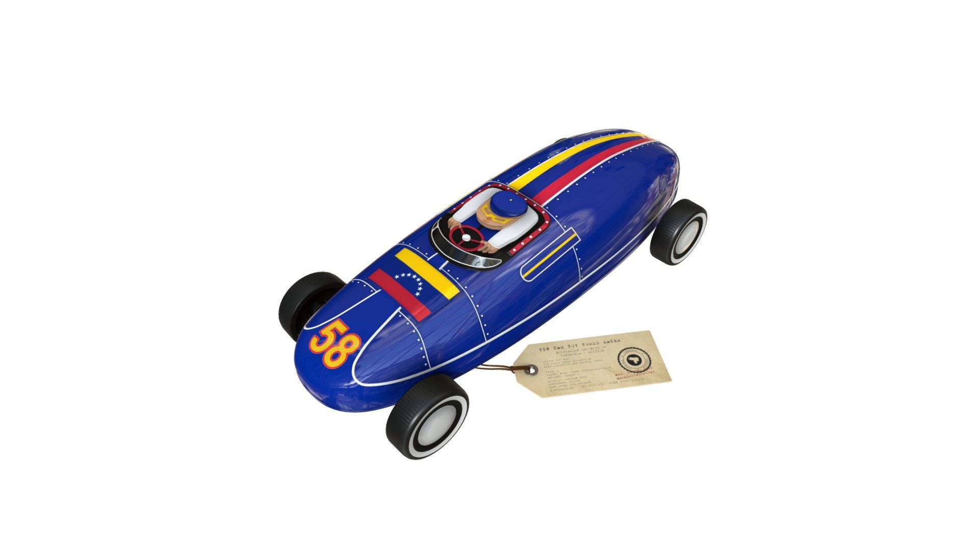 Tin Car Toy World Racers ( Venezuela) - 3D model by metacollectables ...