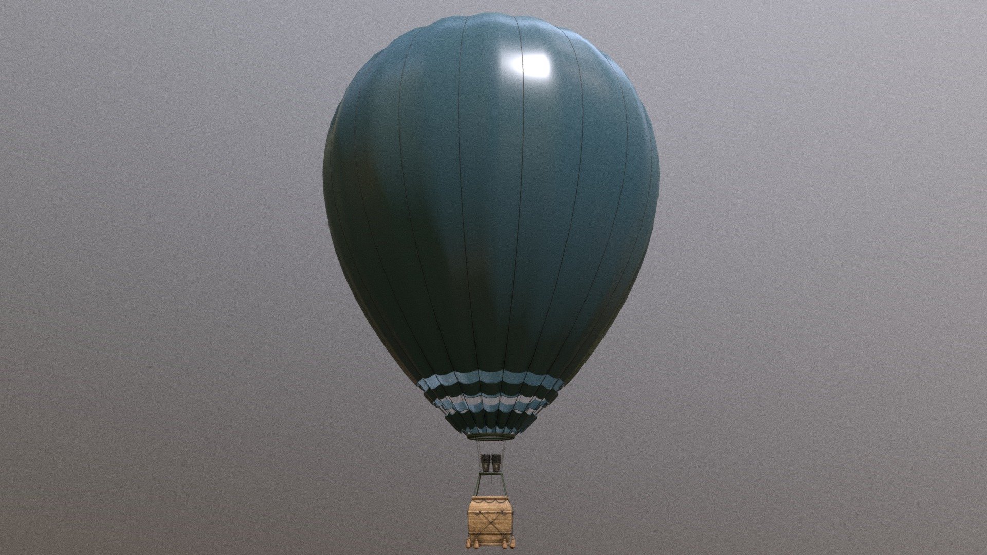 Hotairbaloon - Luftballon - Blue - Buy Royalty Free 3D model by Thomas ...