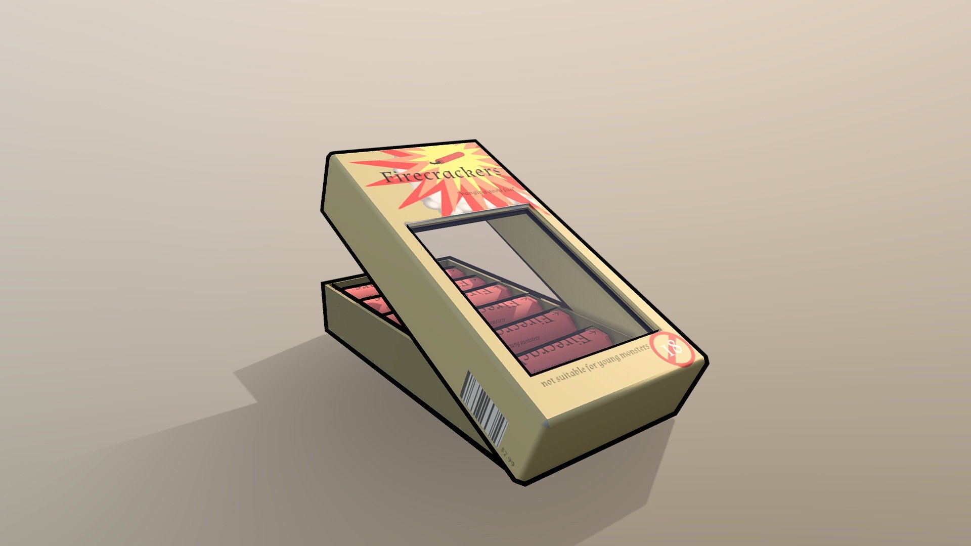 Firecrackers in box. - 3D model by ak225474 [55771ea] - Sketchfab