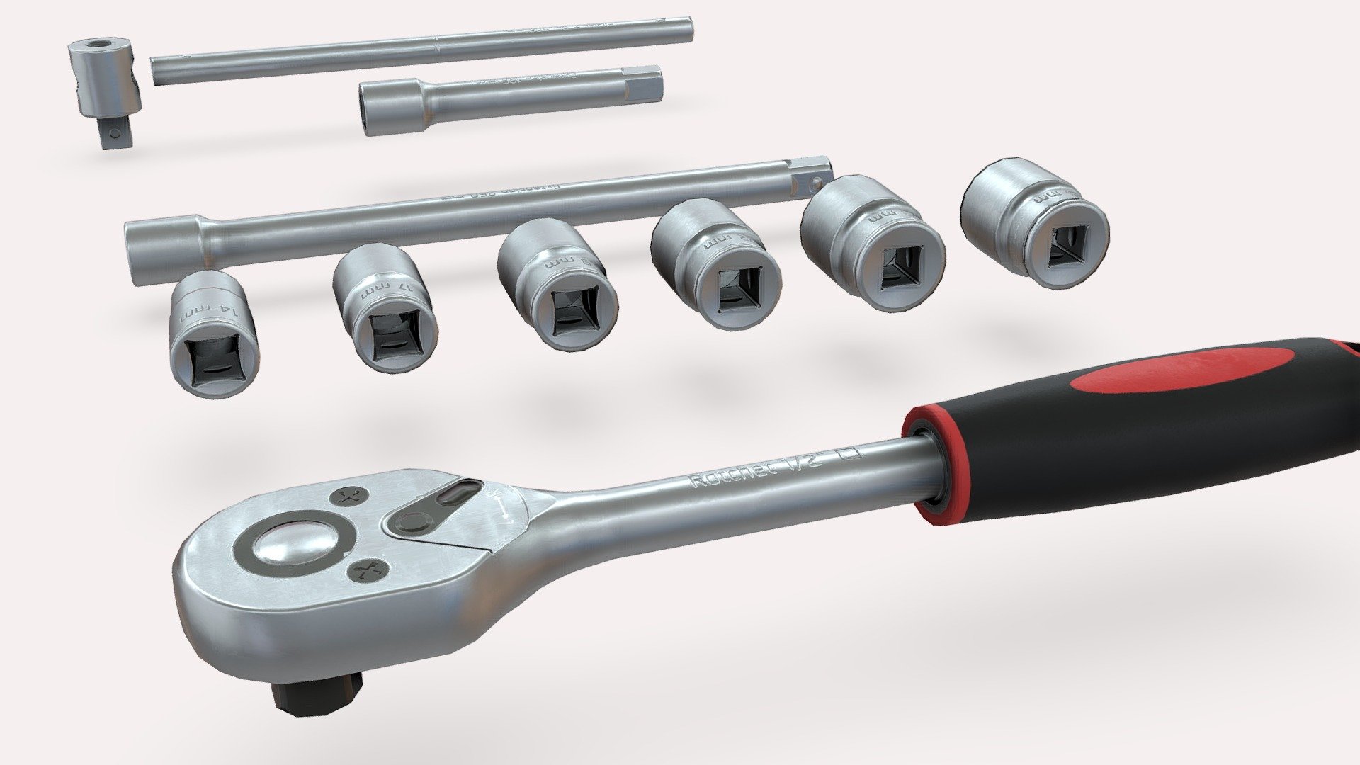 Ratchet_Socket_Set - 3D model by Naveen Manja (@naveen) [557d9d6 ...