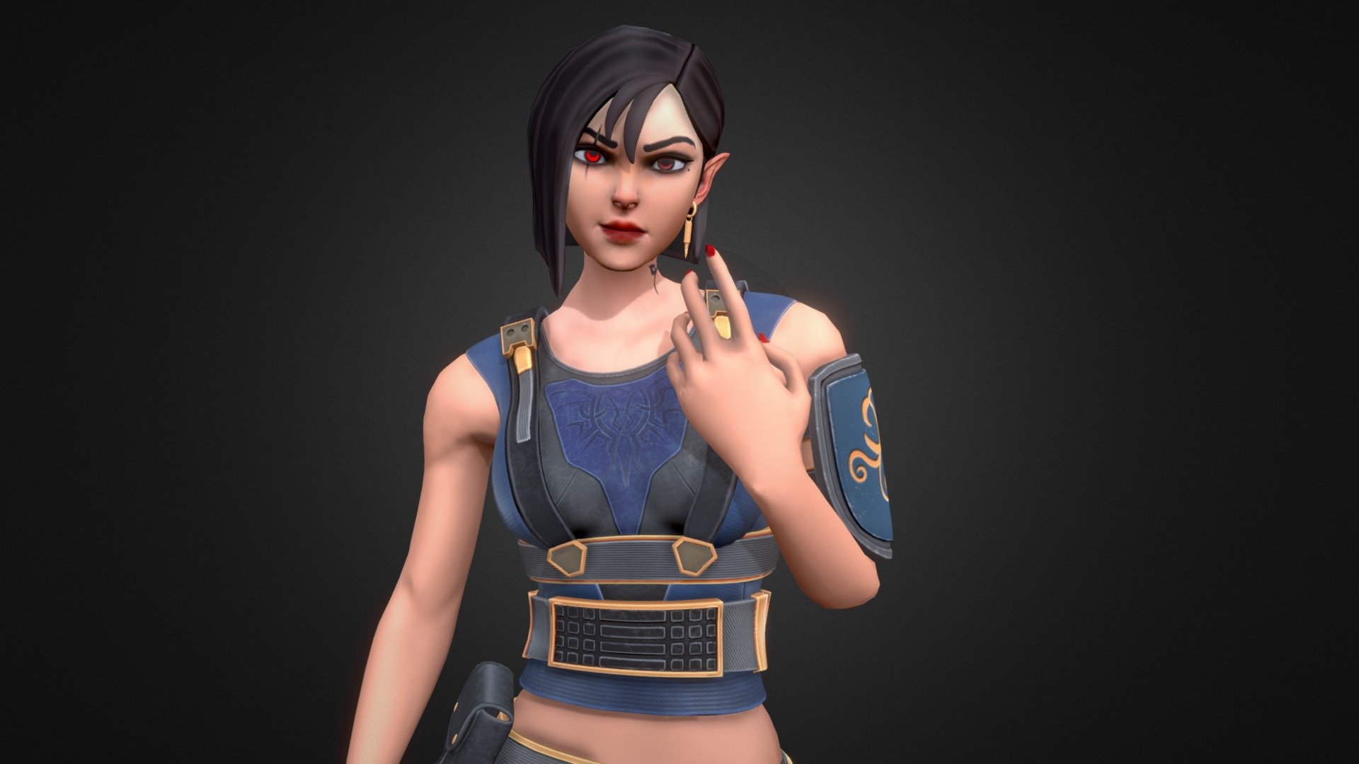 Aziel (Valorant OC fanart) - 3D model by tuananhrobert [557e225 ...