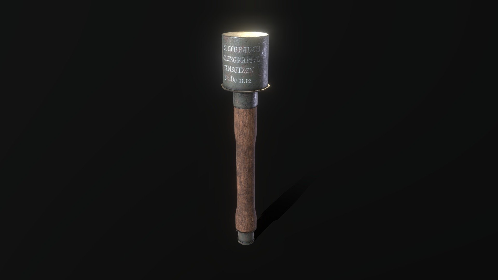 Stielhandgranate - Wehrmacht hand grenade - Buy Royalty Free 3D model ...