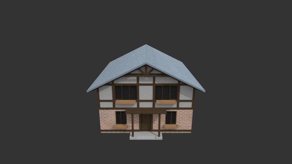 House textured - 3D model by alinakondratieva [5580ec2] - Sketchfab