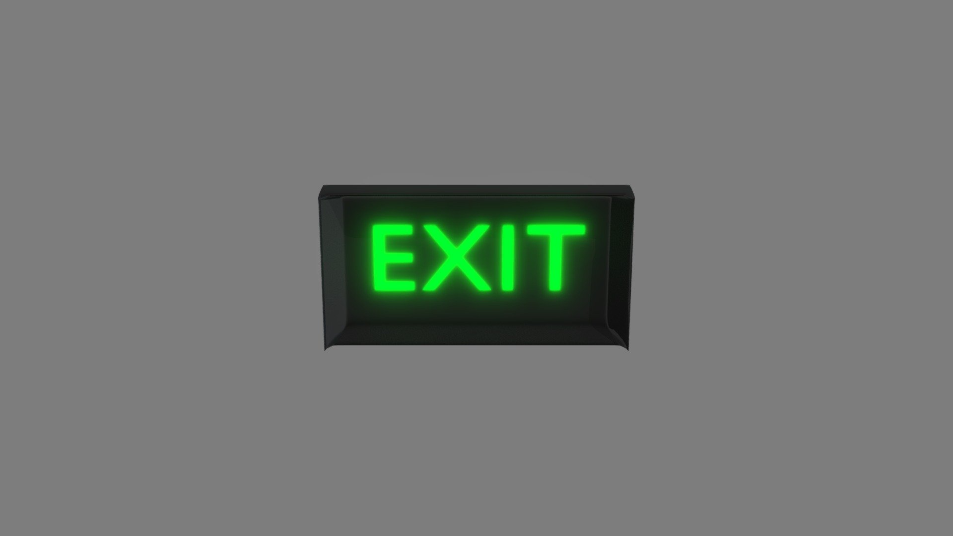 EXIT GREEN - 3D model by Sebastián Andrés (@SebastianAndres0120 ...