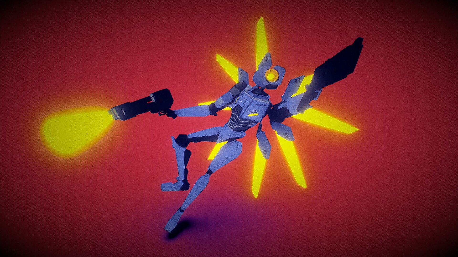 Ultrakill banner inspired V1 - Download Free 3D model by Calcirol [5585a03] - Sketchfab