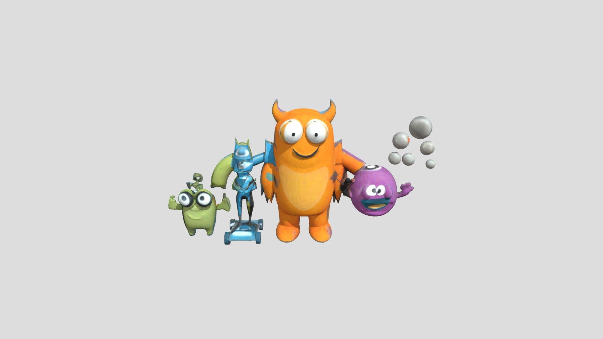 Friendly Monsters - 3D model by snsnsnan756 [558811a] - Sketchfab