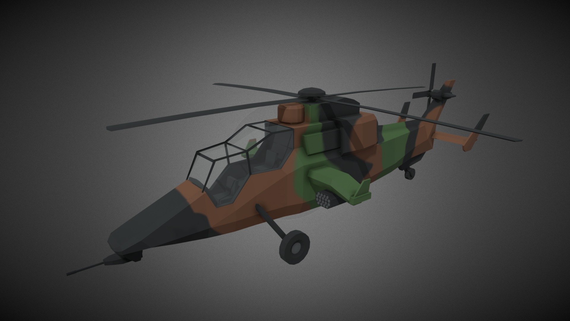 Tiger Helicopter Low Poly - Download Free 3D model by Dreyx [55890e9 ...