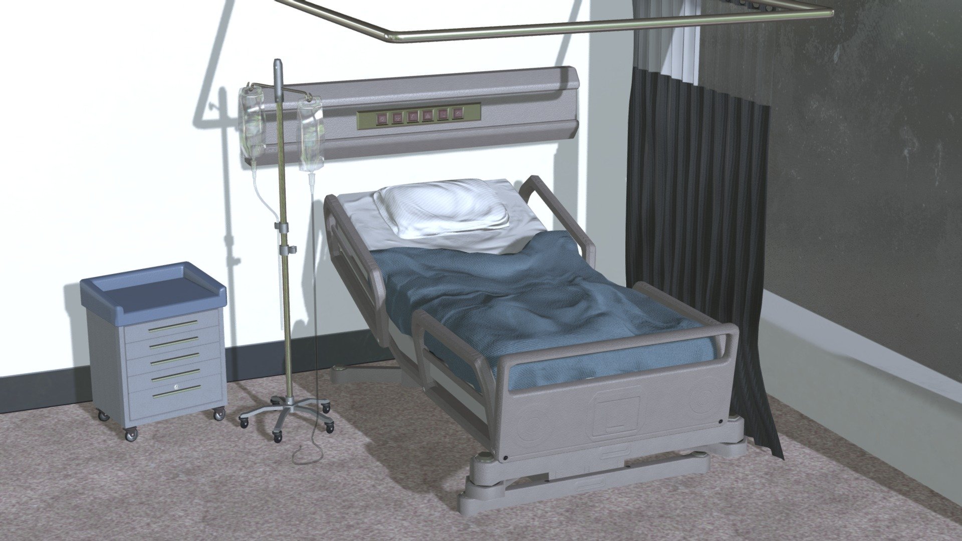 Hospital Room Interior and Props - 3D model by alexpuh [558a545 ...