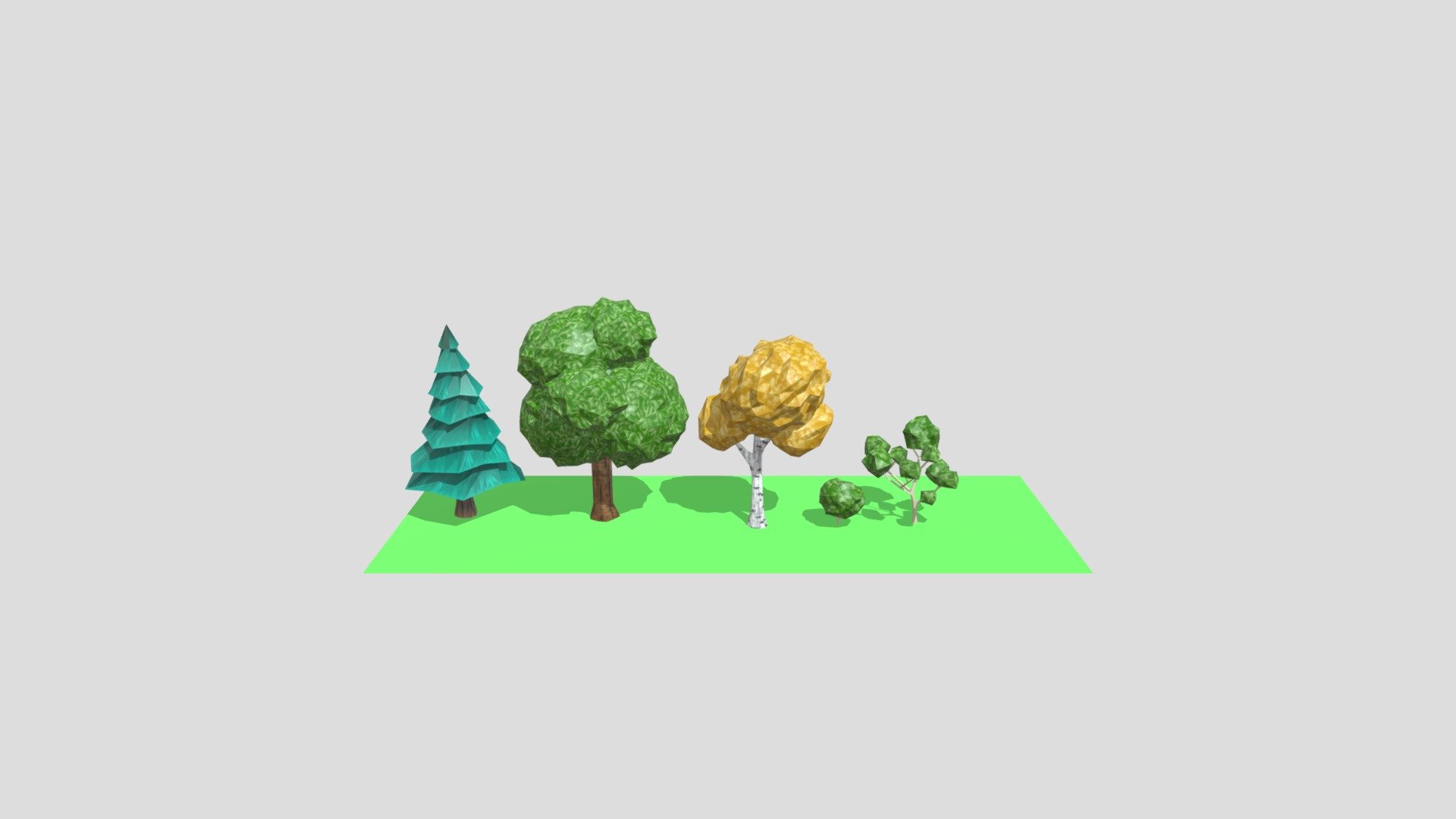 Low poly trees - 3D model by Beernink_art (@niels20) [558cb4f] - Sketchfab
