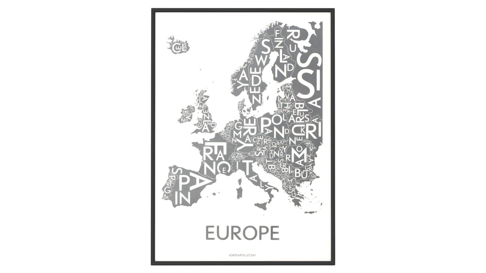 Europe Map by Kortkartellet 50 x 70cm - Download Free 3D model by MADE ...