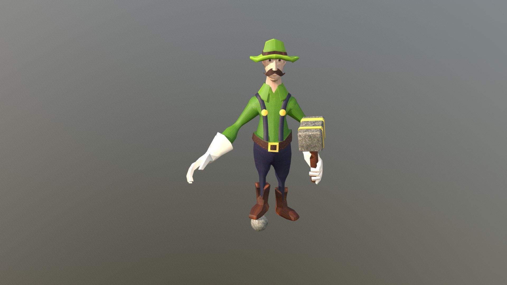 farm rock guy - 3D model by JesslynFabryando [5595f4d] - Sketchfab