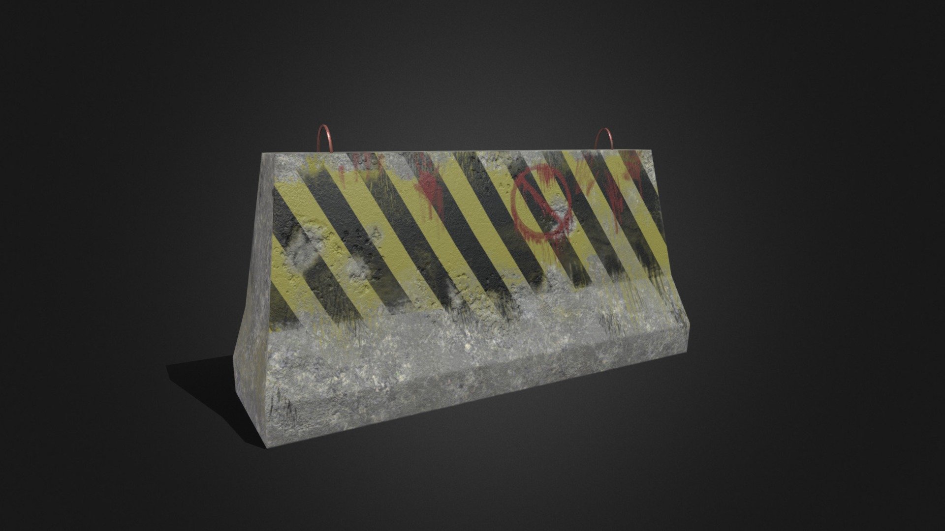 Concrete roadblock - Download Free 3D model by tenia [5596196] - Sketchfab