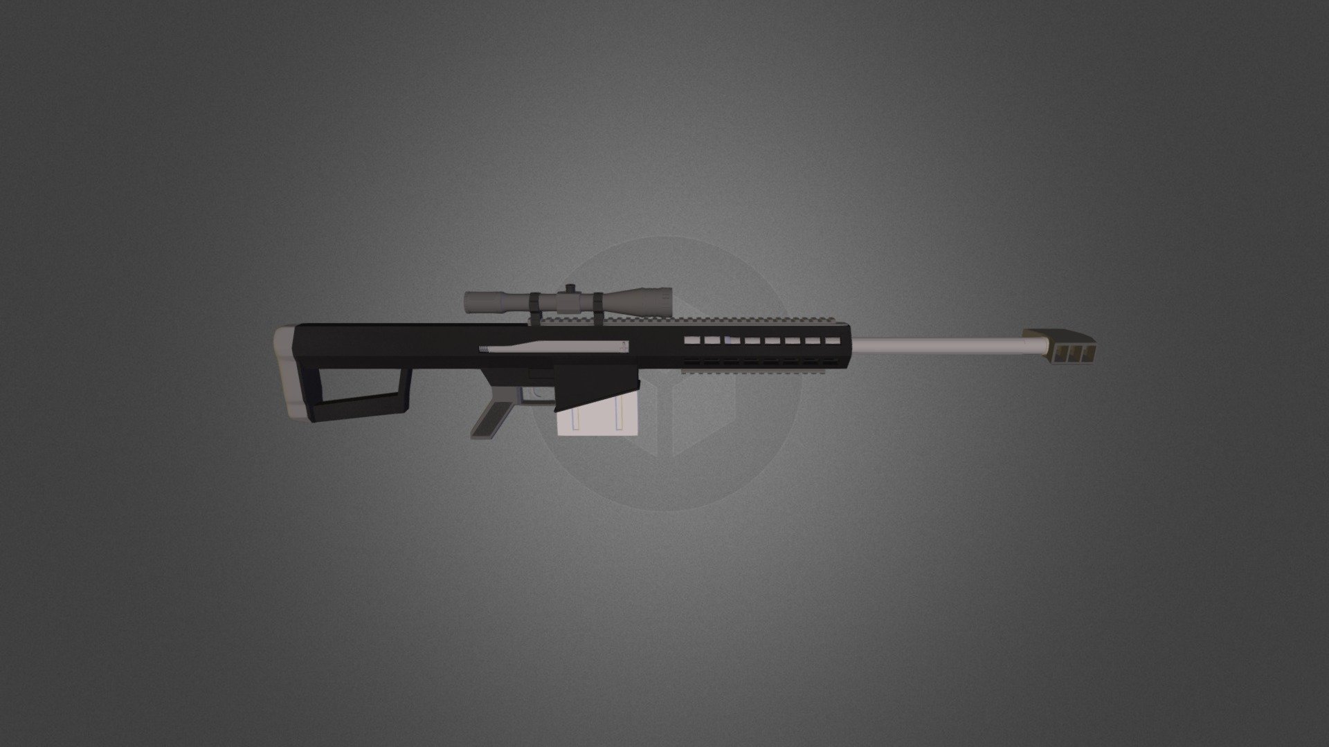 Barrett .50 - 3D model by caseylindbloom [5596a38] - Sketchfab