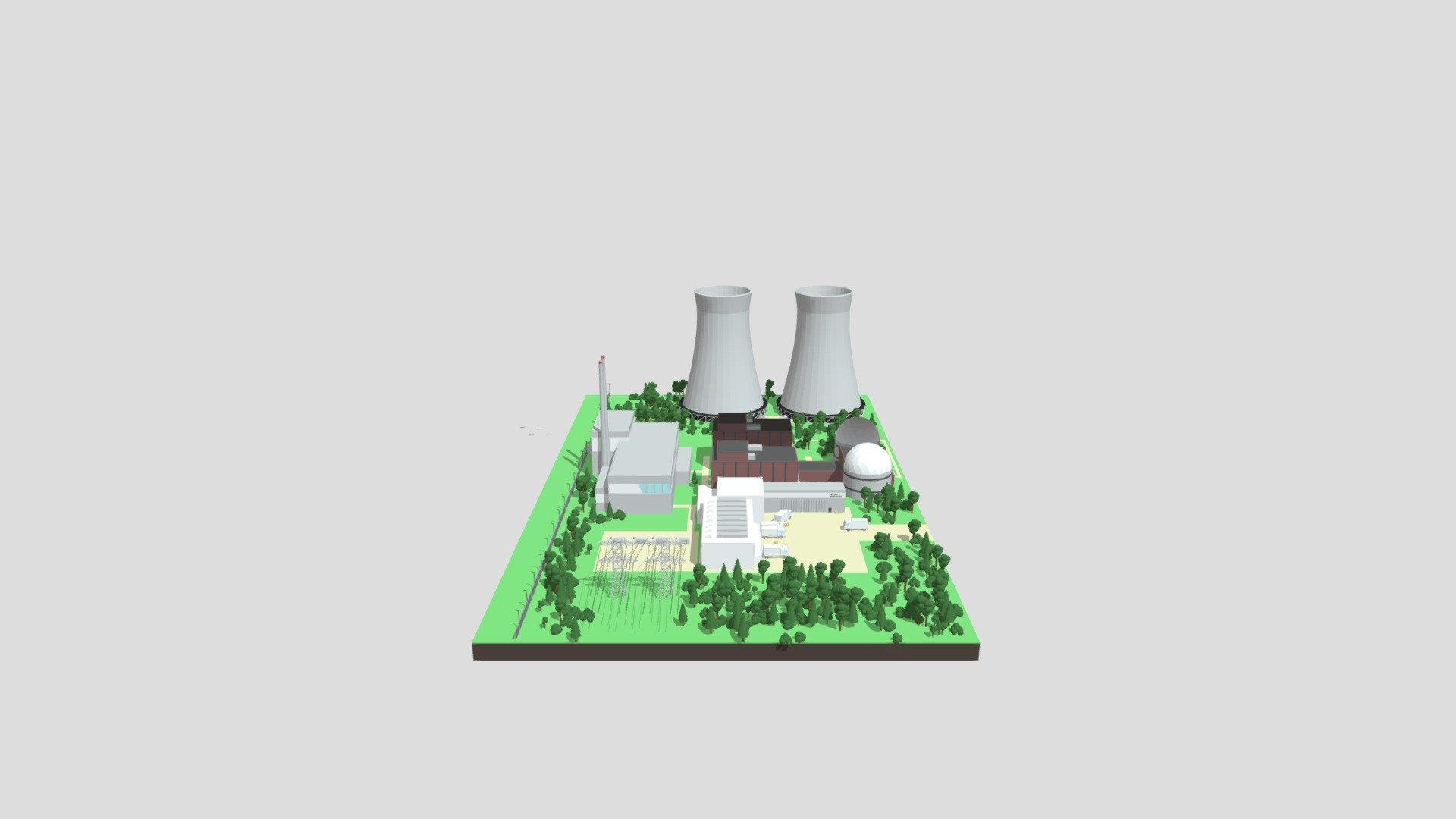 nuclear_powerplant_low-poly - 3D model by Jvnrnvnvn [5597619] - Sketchfab
