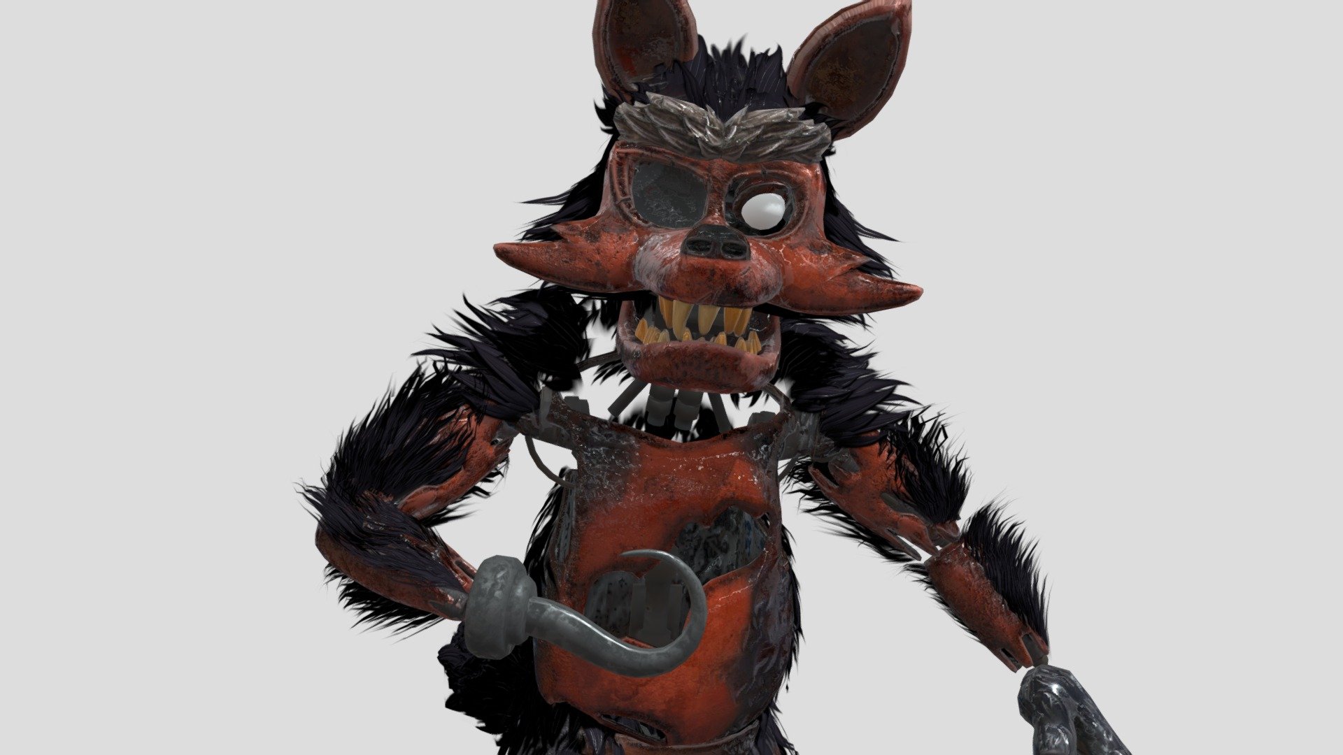 Big Bad Foxy with Black Heart Bonnie Animations - Download Free 3D ...