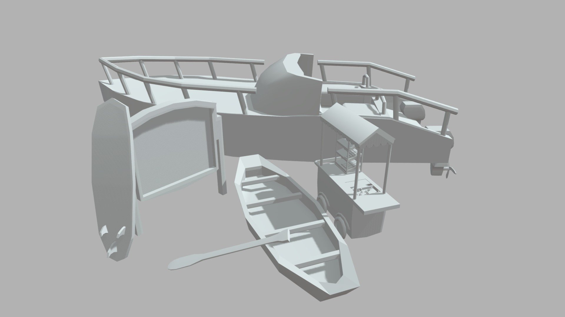 By The Ocean - 5 Modeled Props - 3D model by DjoniMeganck [559b1fa ...